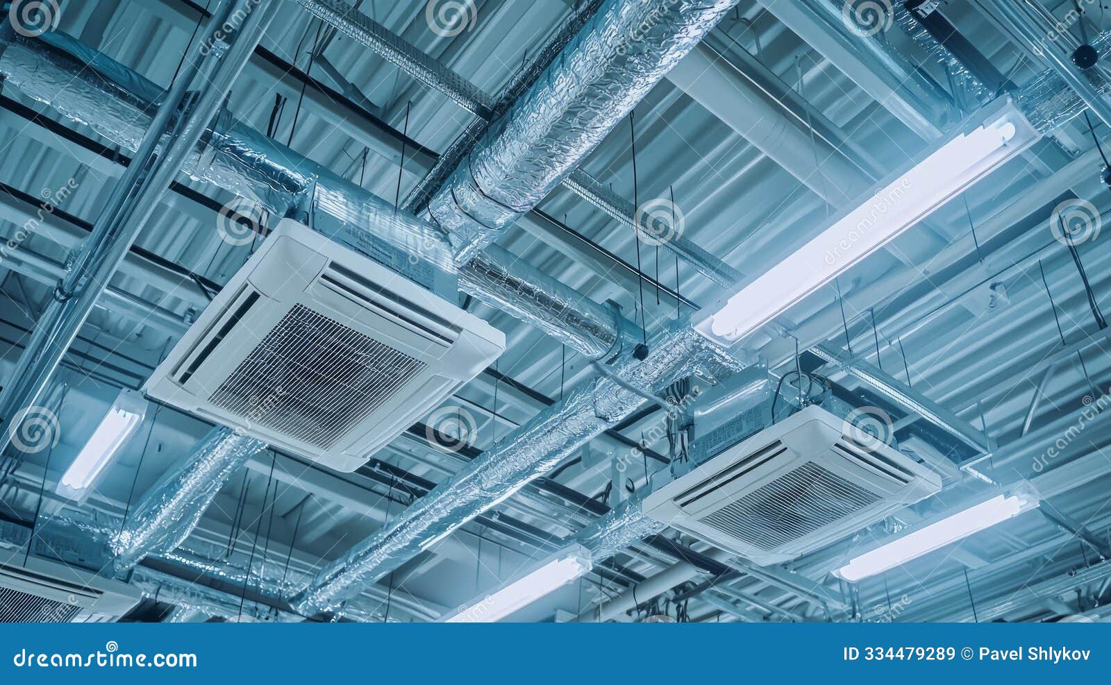 Photo of the Cassette AC Ceiling Installation, Cassette Air Conditioner ...
