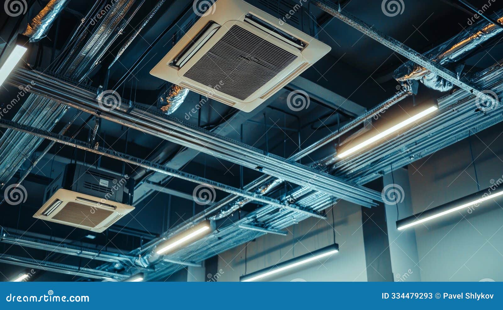 Photo of the Cassette AC Ceiling Installation, Cassette Air Conditioner ...