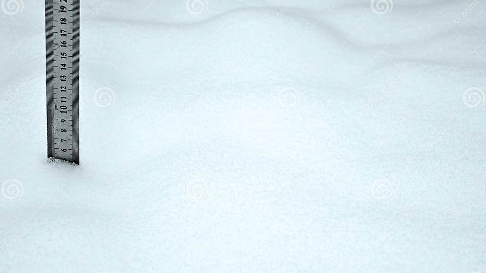 Pointer snow depth stock image. Image of background - 169209619