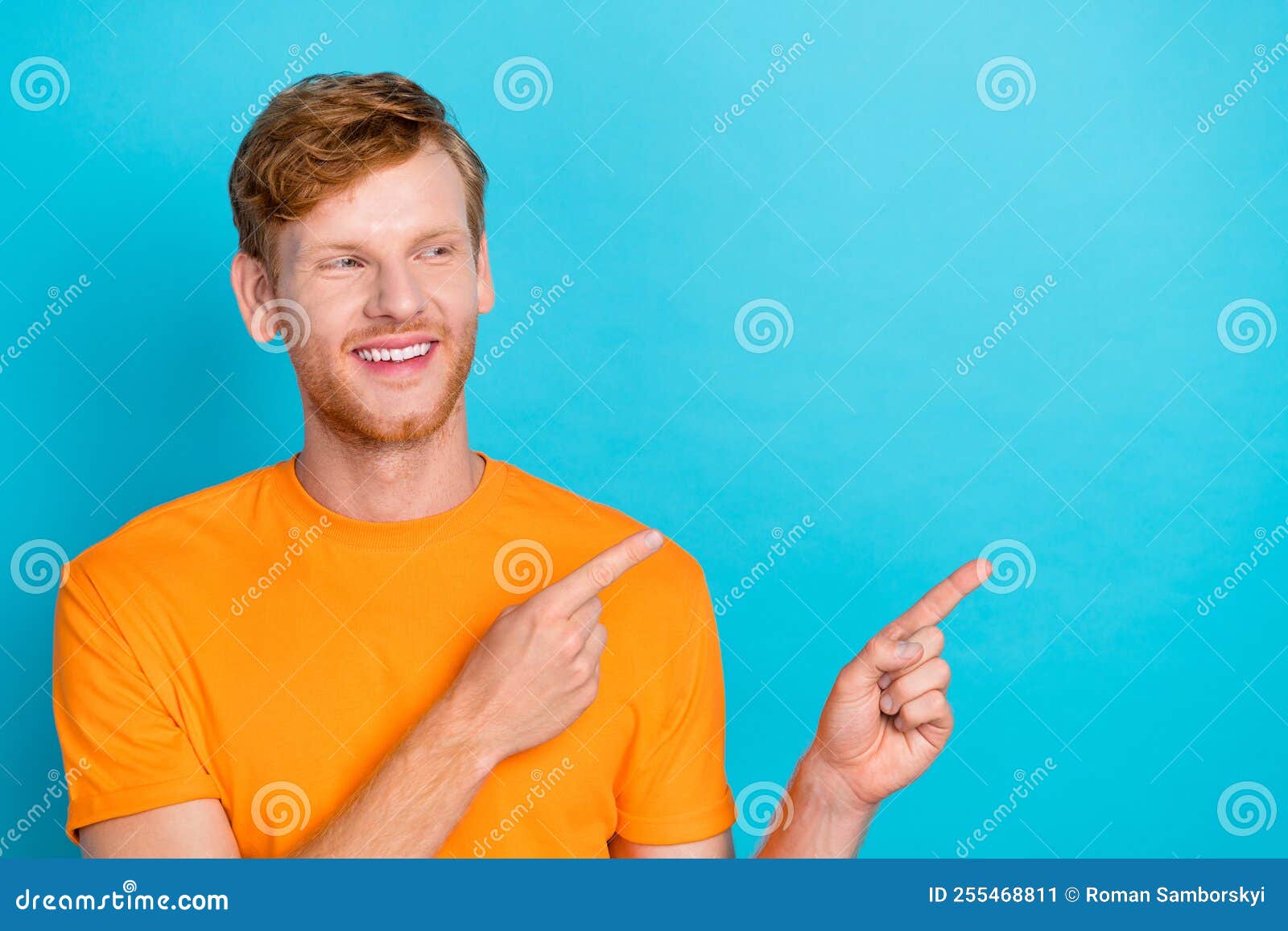 Photo Of Cheerful Handsome Positive Guy Red Hairstyle Wear Yellow T