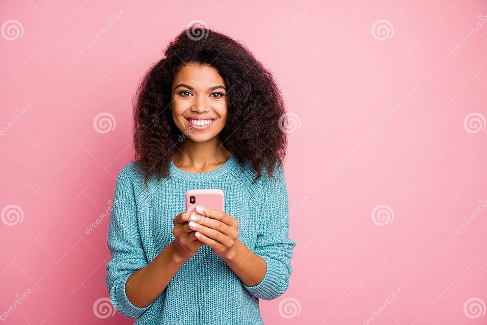 Photo Of Cheerful Toothy Beaming Cute Nice Pretty Woman Holding