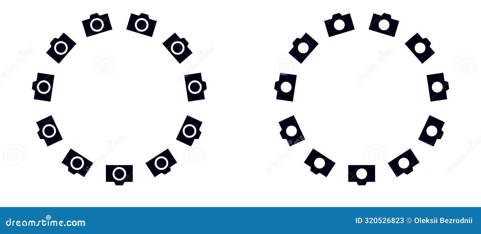 Photo Circle Frame. Photo Camera Round Border Stock Vector ...