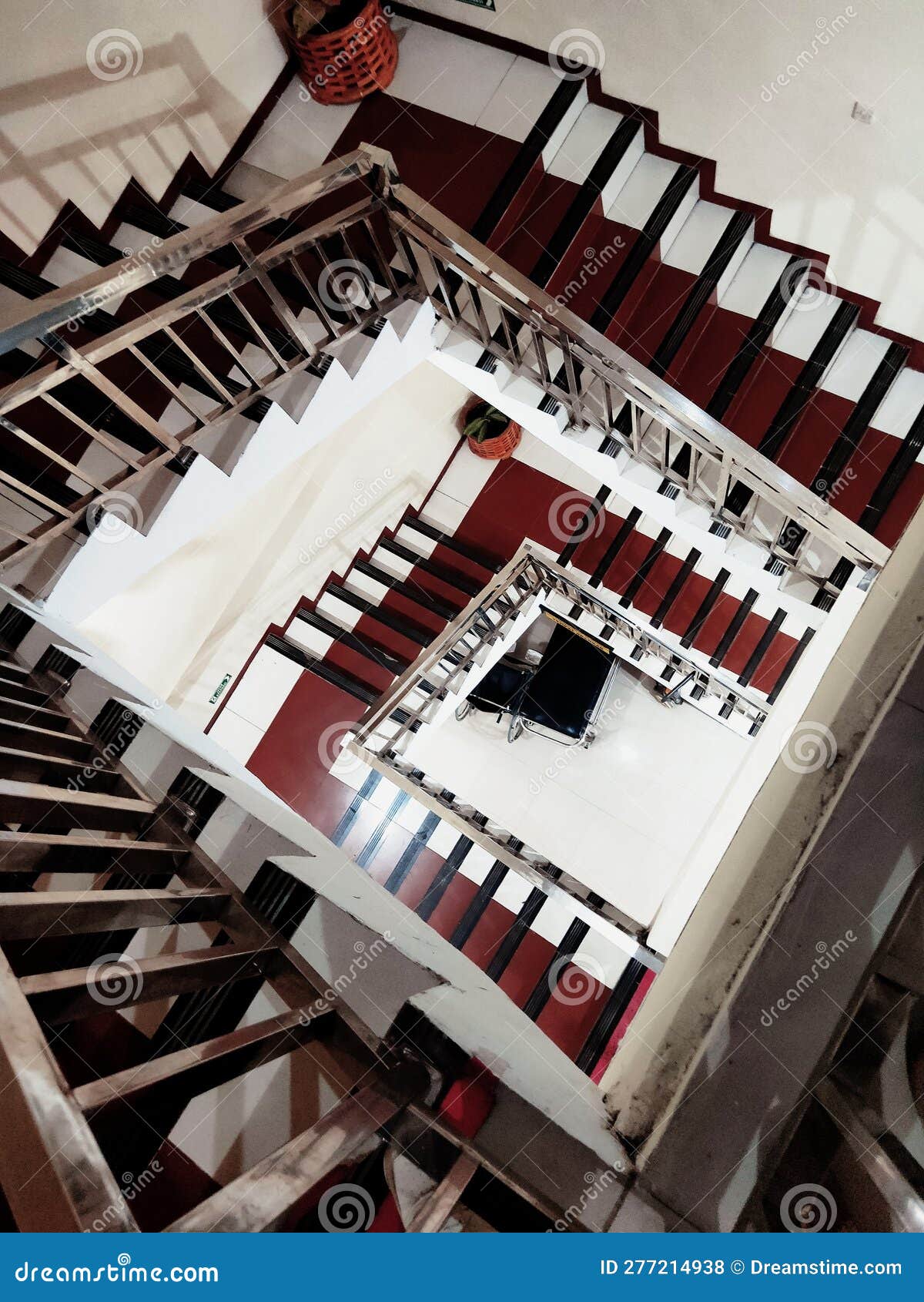 Photo of the Circular Staircase in the Hospital from the Third Floor ...