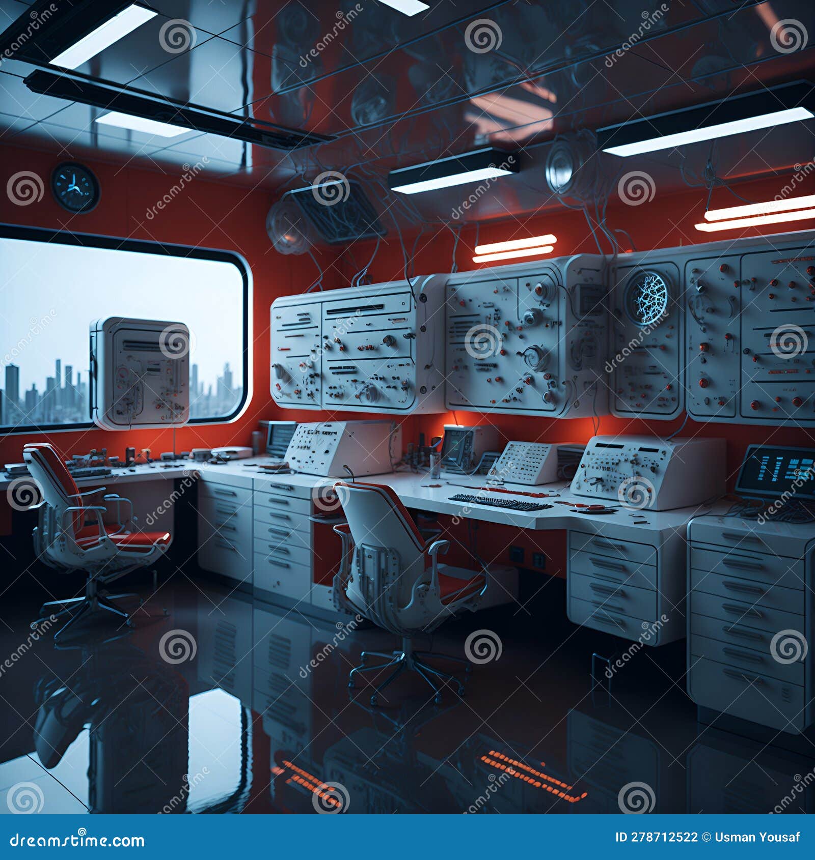 Ai Generated a Classroom with Rows of Desks and Chairs Stock ...