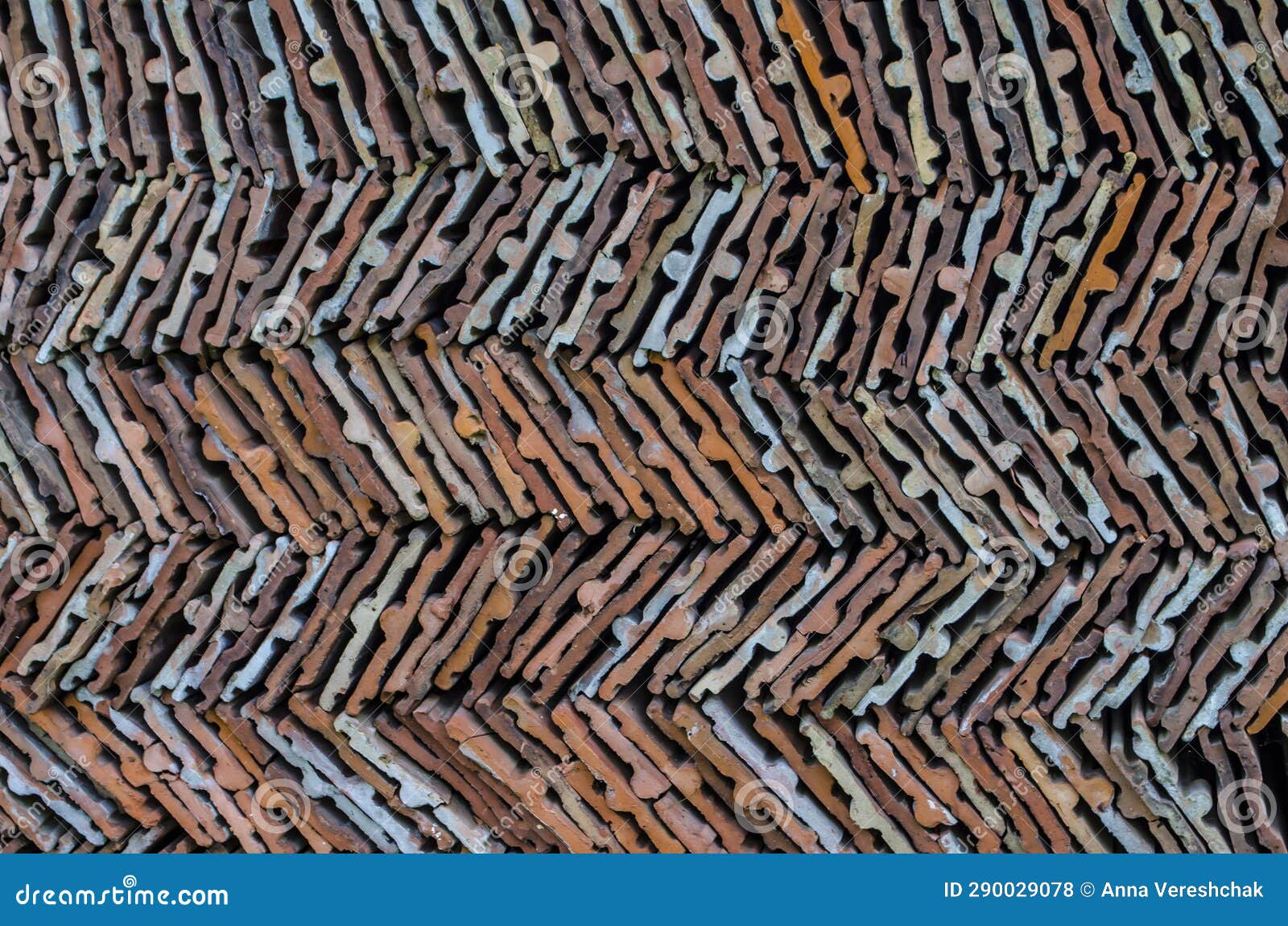 Photo of Clay Tiles Laid in Rows. Texture of Patterns of Building ...
