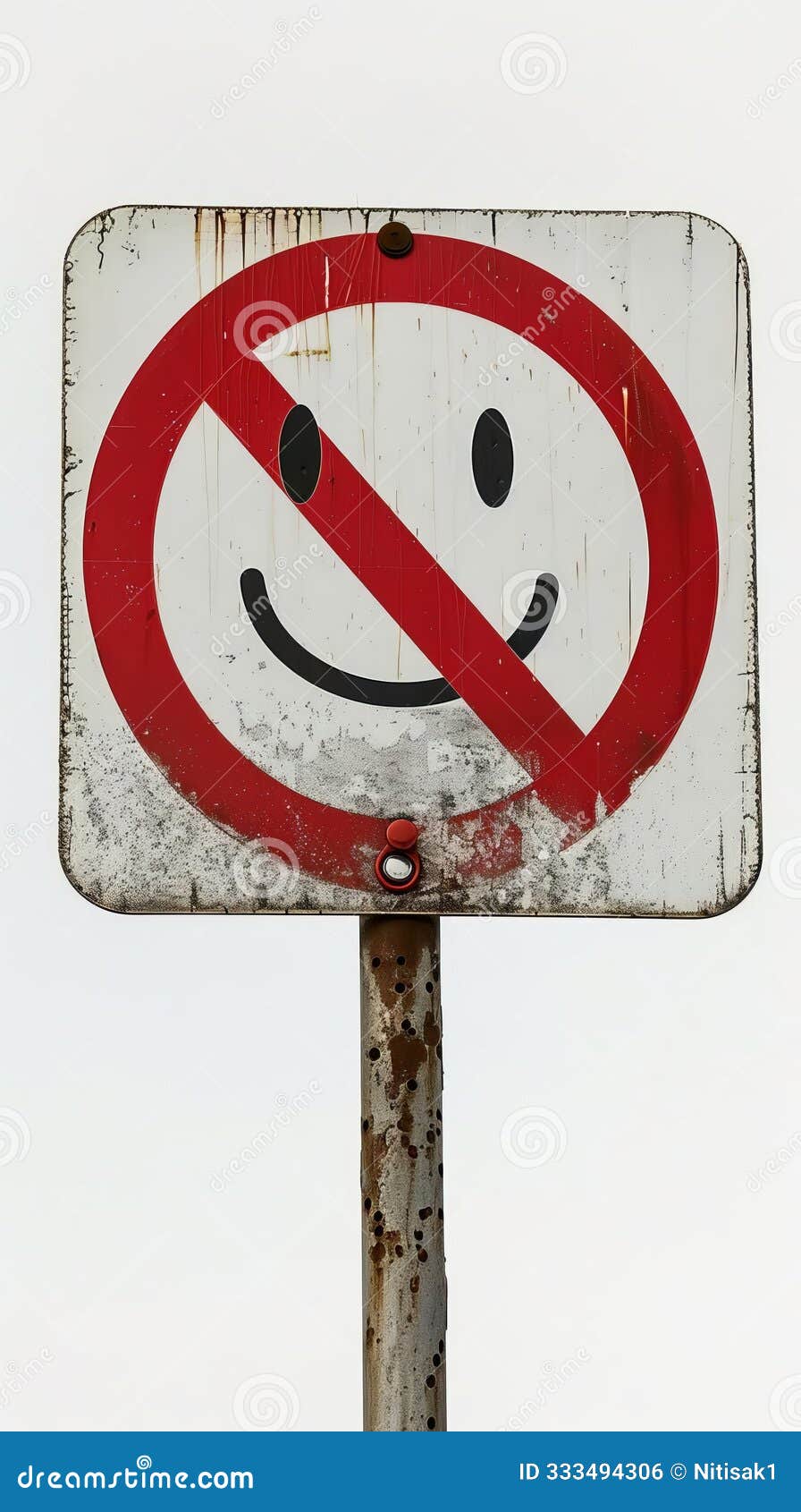 Photo of a Clear and Direct Warning Sign Reading No Smiling Permitted ...