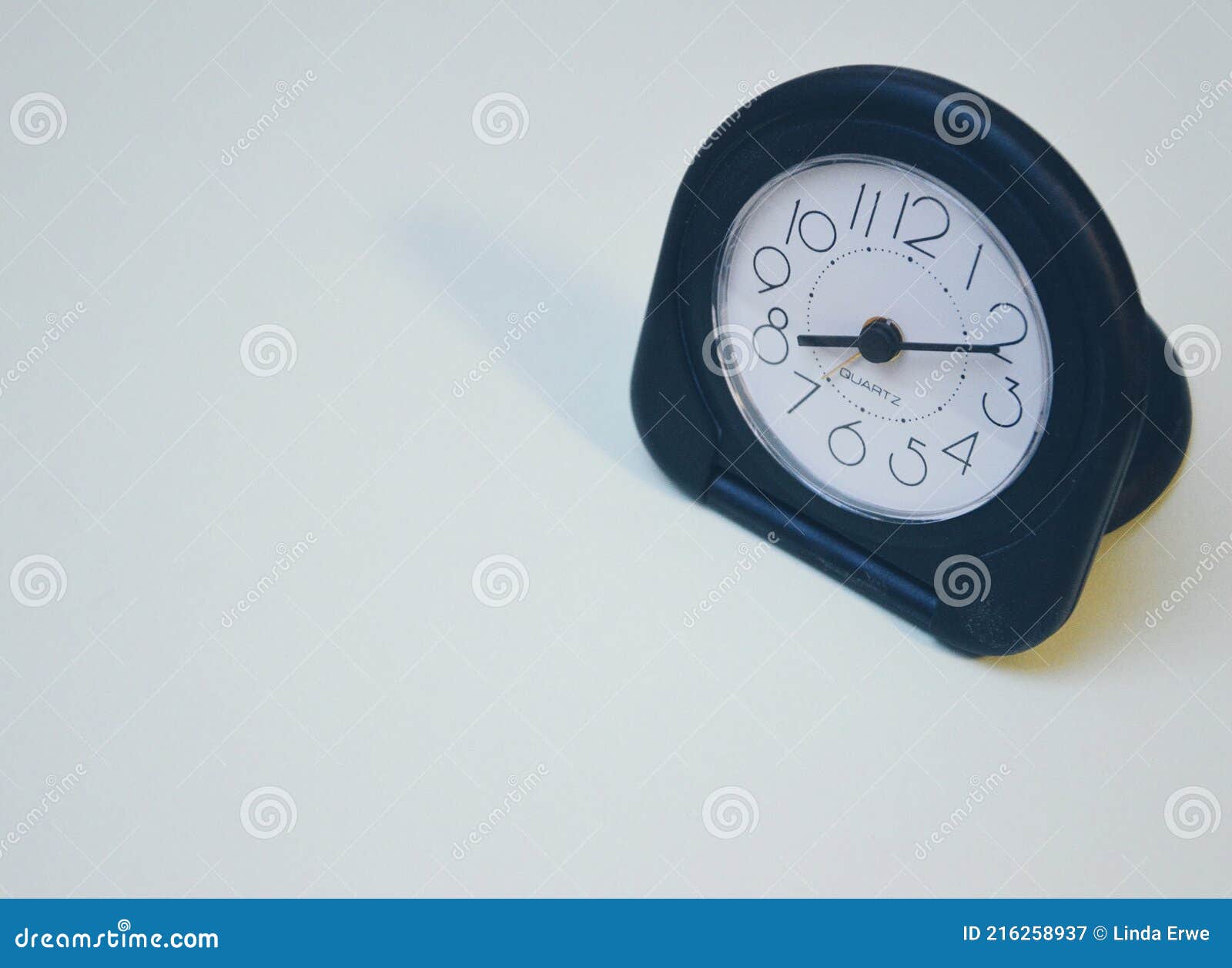 Photo of a Clock on Light Blue Background Stock Image - Image of simple ...