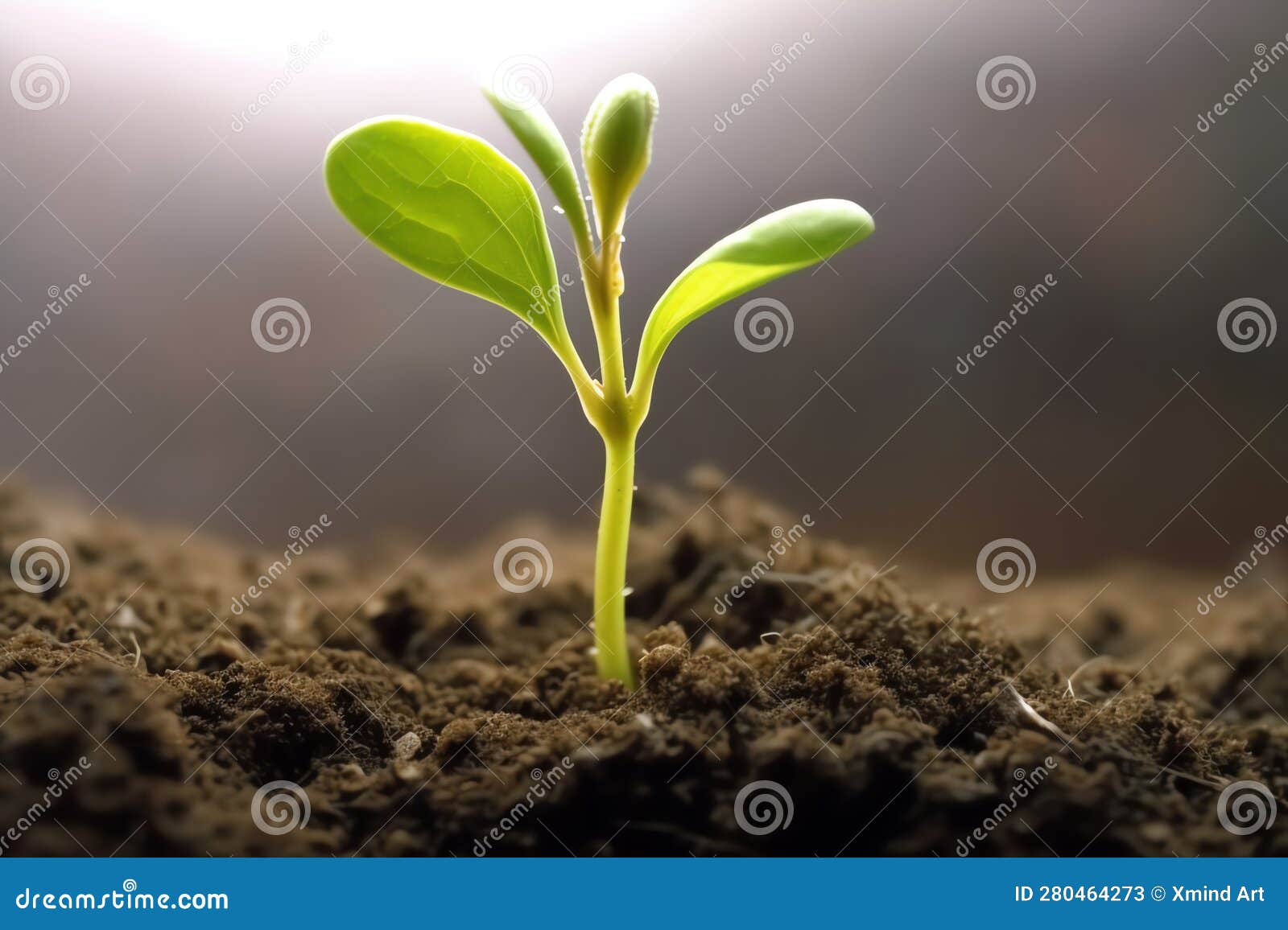 Closeup of a Sprouting Seedling Ai Generated Stock Illustration ...