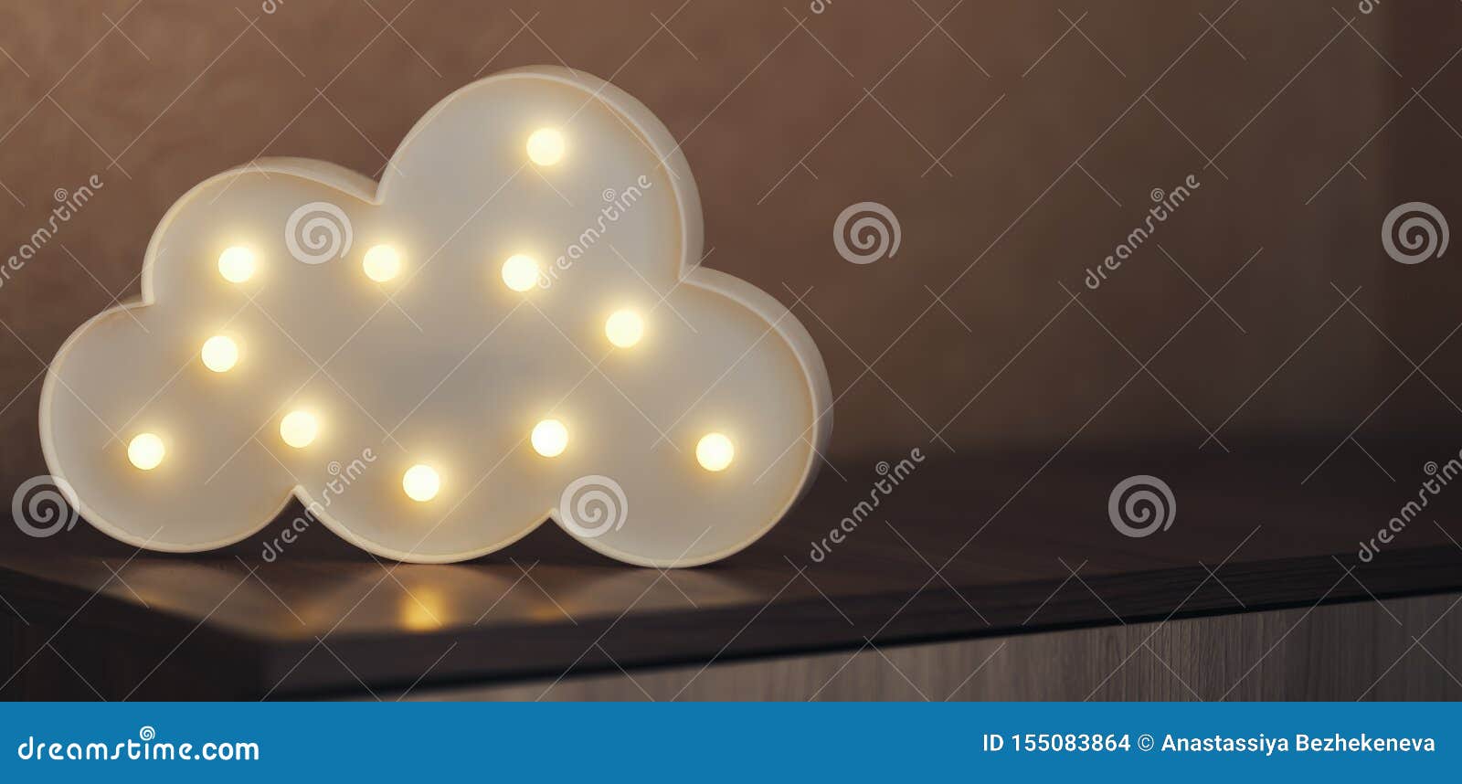Photo of a Cloud Shaped Lamp Turned on and Shining, Kids Lamp, Interior ...