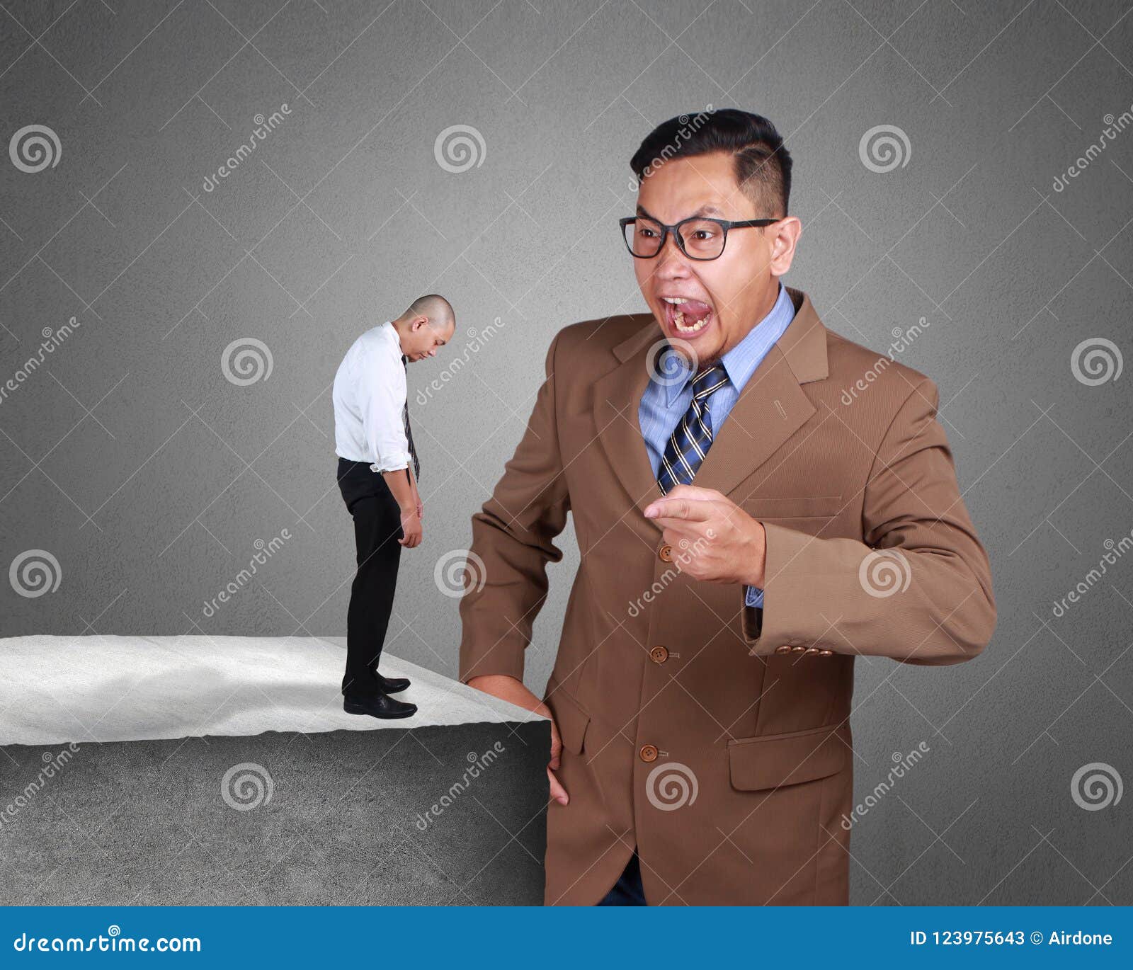Angry Boss Screaming at His Worker Stock Image - Image of ... Angry Boss Screaming at His Worker Stock Image - Image of ...