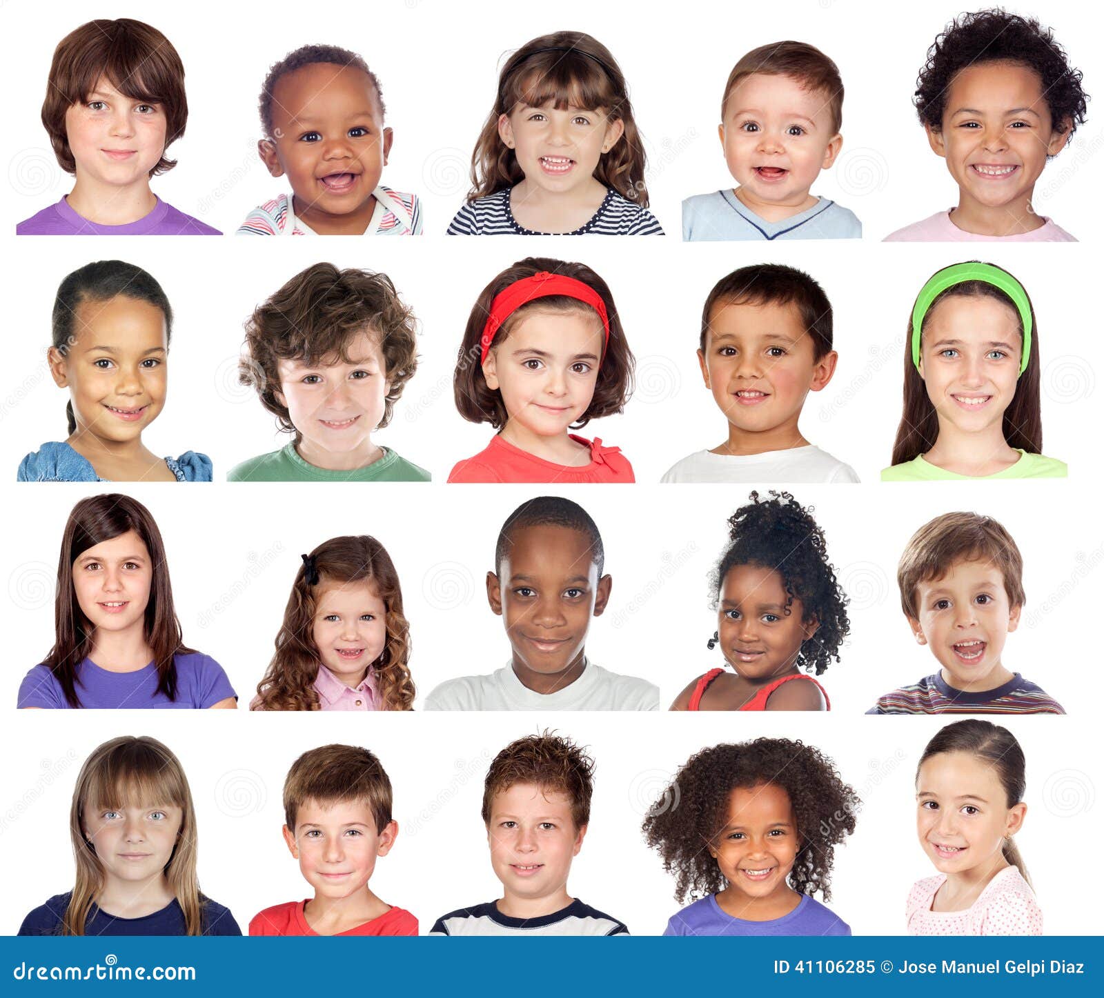 Photo collage of children stock image. Image of hair - 41106285