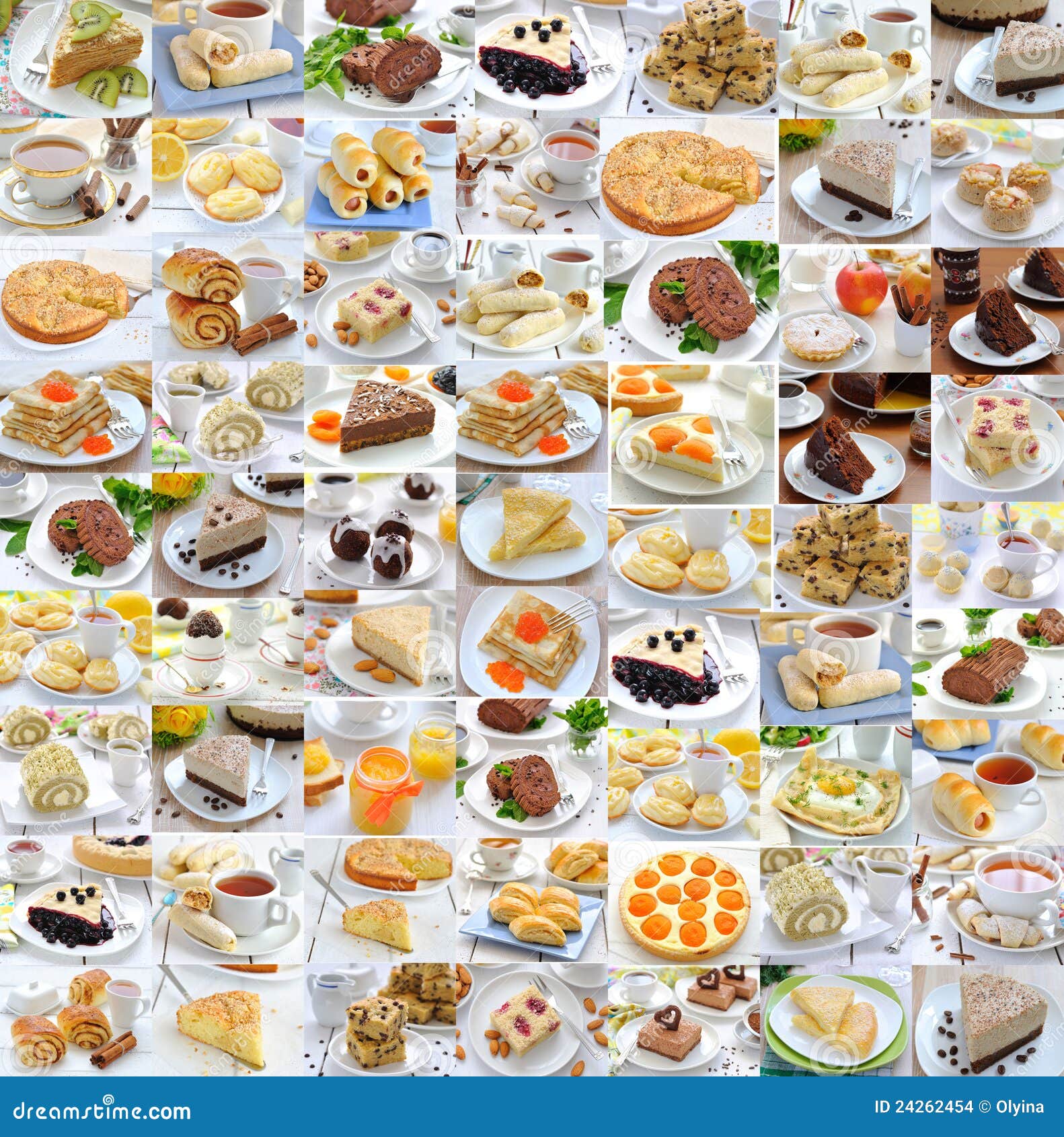 Photo collage of food stock photo. Image of berries, cups - 24262454