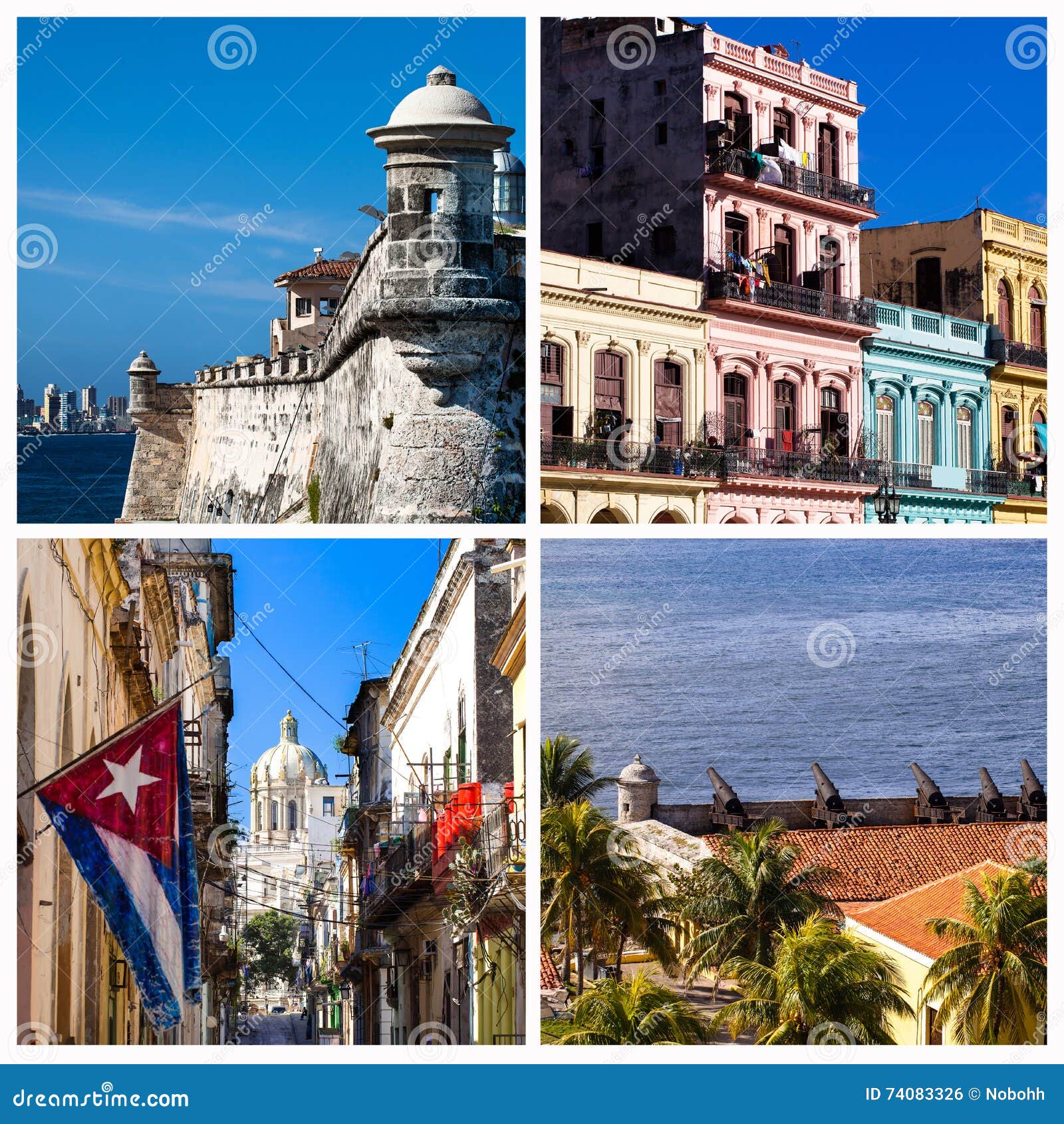 Collage With Havana Landmarks Stock Photo | CartoonDealer.com #20967570