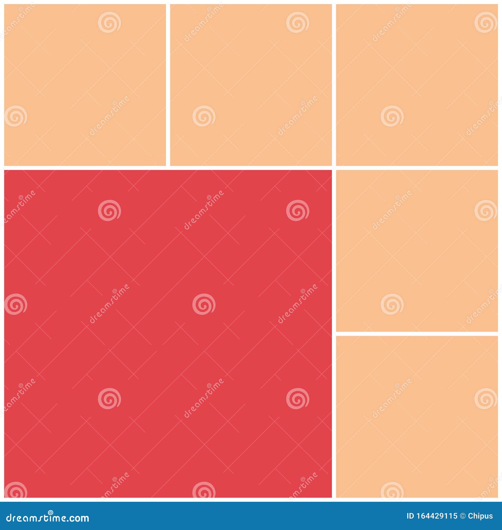 Photo Collage Pattern. White Frames, Colored Pattern Stock Vector ...
