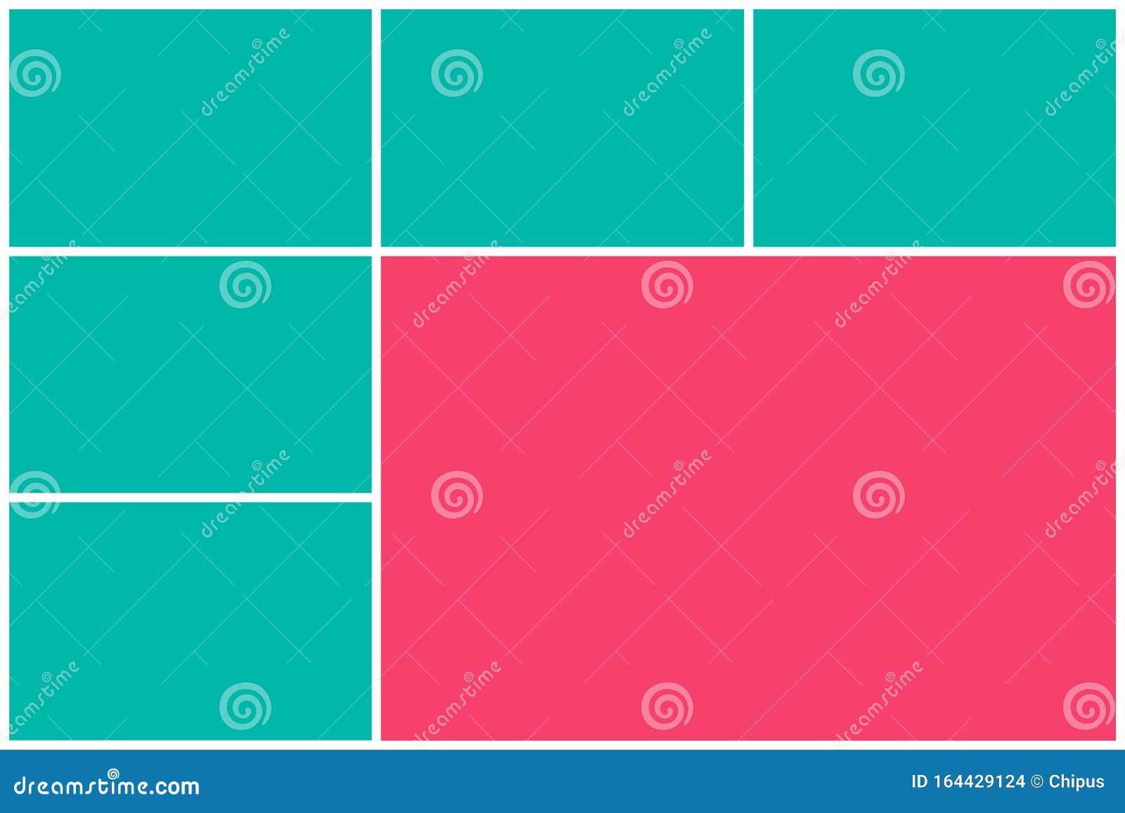Photo Collage Pattern. White Frames, Colored Pattern Stock Vector ...