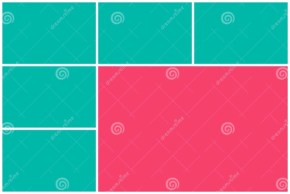 Photo Collage Pattern. White Frames, Colored Pattern Stock Vector ...