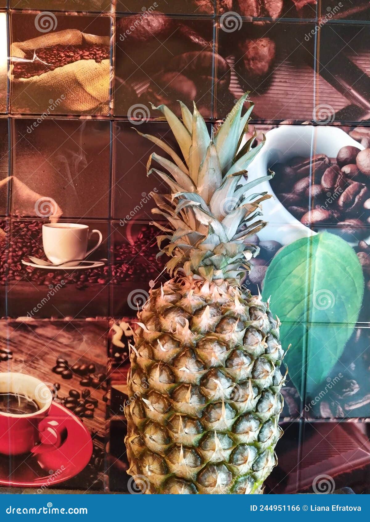 Photo Collage with Pineapple Stock Photo - Image of pineapple, frui ...