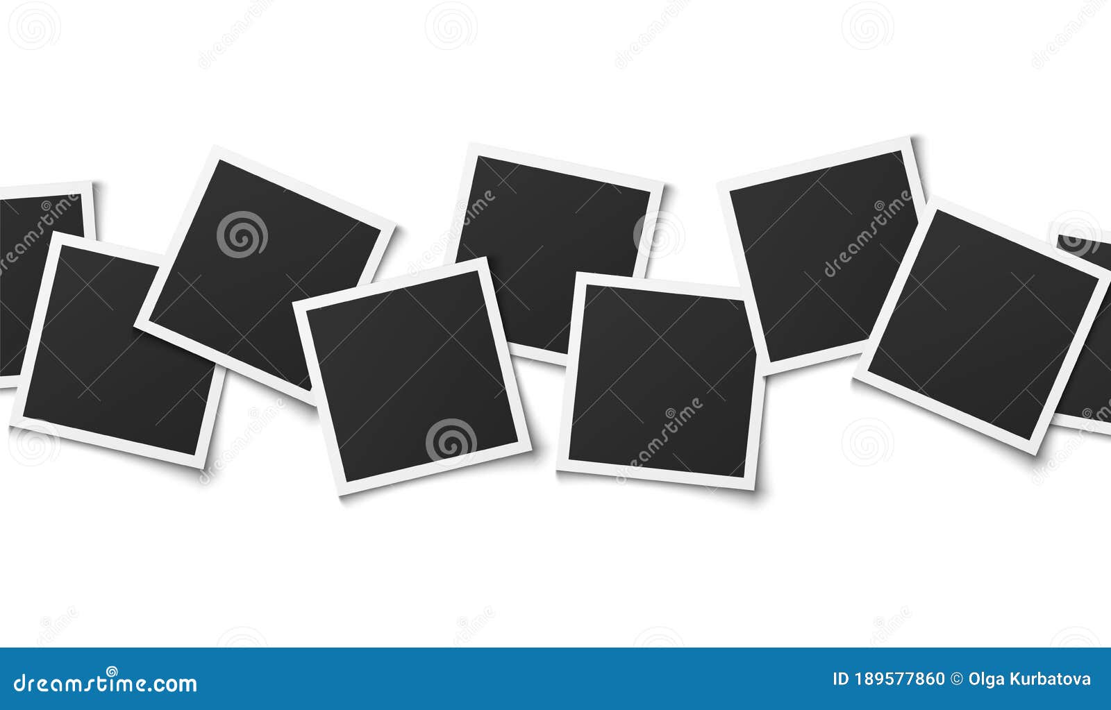Photo Collage. Realistic Square Frames Composition, Empty Montage ...