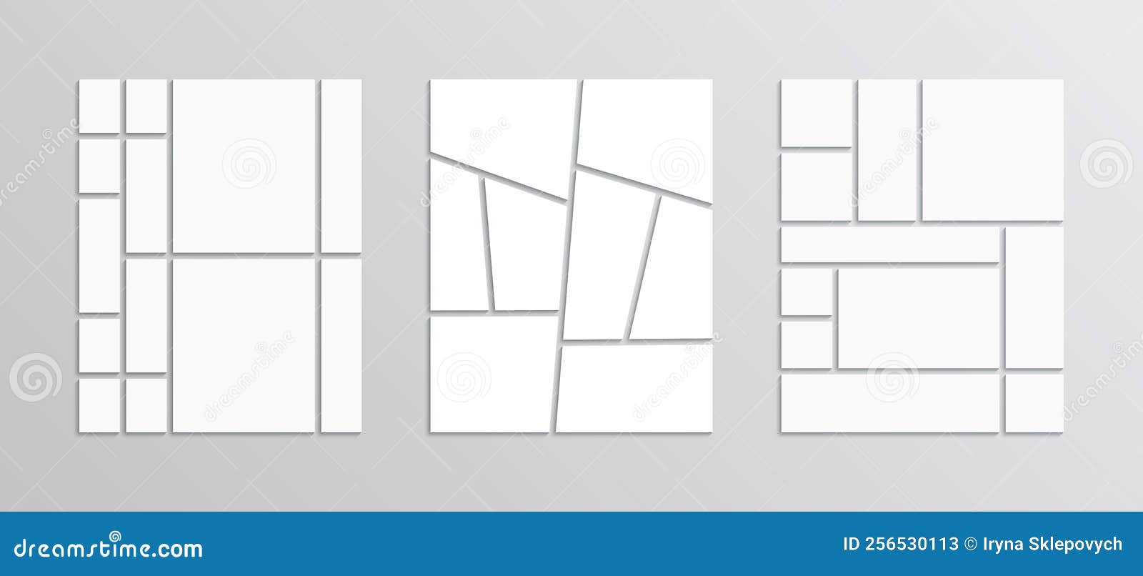 Photo Collage Templateset Portfolio Images Scrapbook Mockup