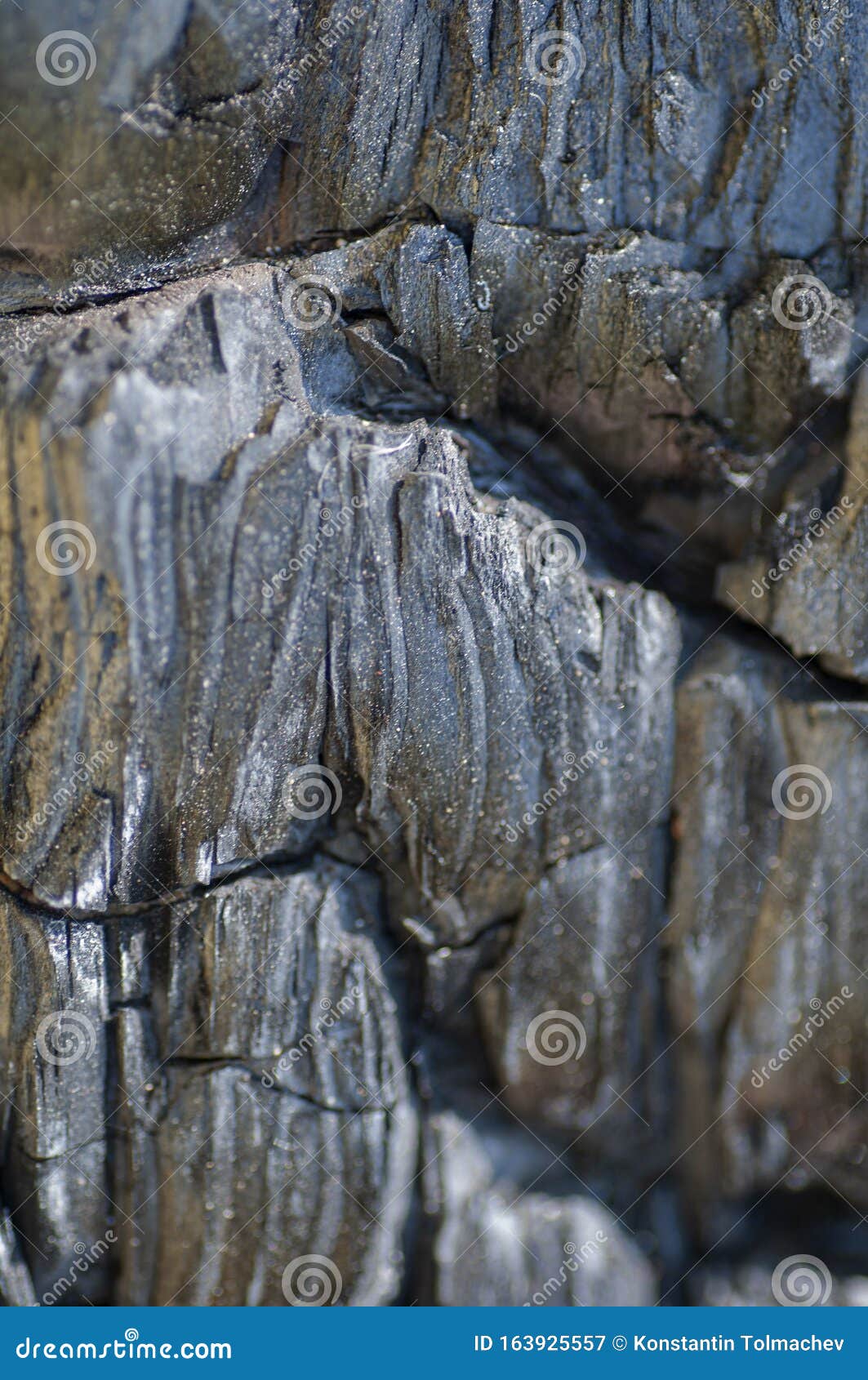 Photo Colored Abstract Background Texture Pattern of Coal in Sunlight ...