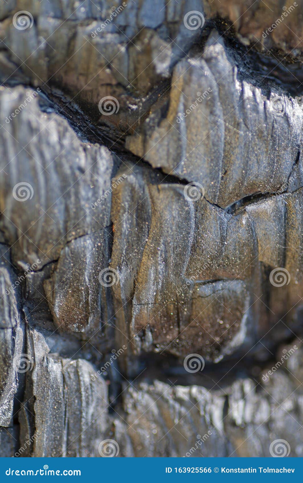 Photo Colored Abstract Background Texture Pattern of Coal in Sunlight ...