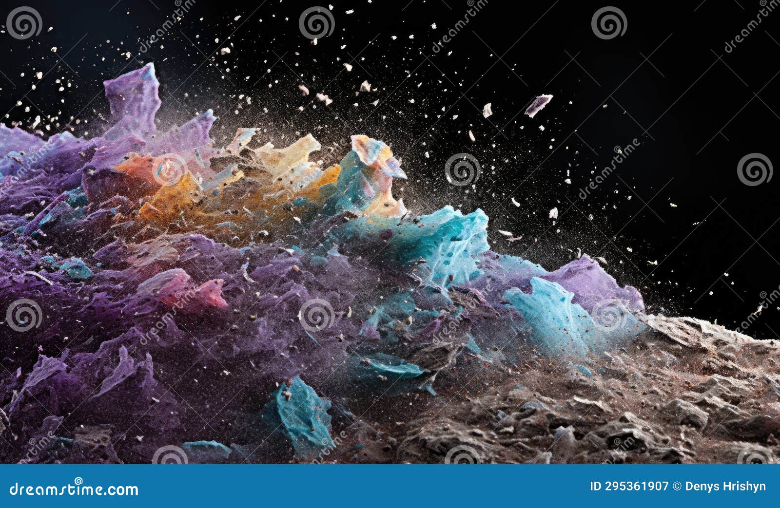 Photo of a Colorful Object Flying through Air Stock Illustration ...