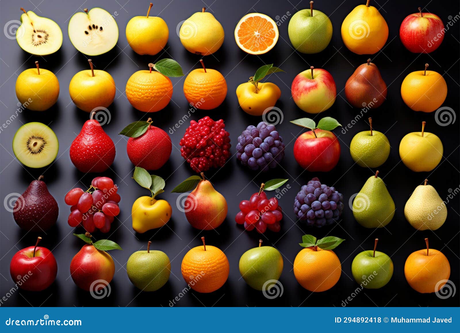 Photo Compilation Displaying Diverse Tree Fruit Types in One Image ...