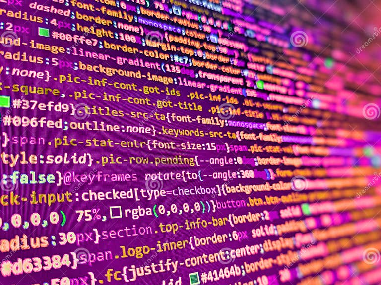 Photo Of Computer Digital Background Programmer Working On Computer