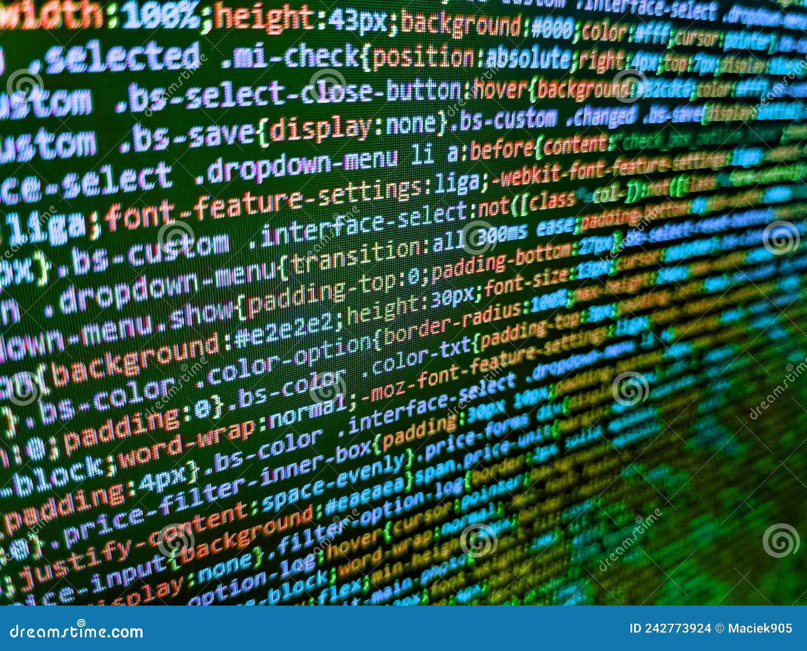 Photo of Computer Digital Background. Python Programming Developer Code. Website Development ...