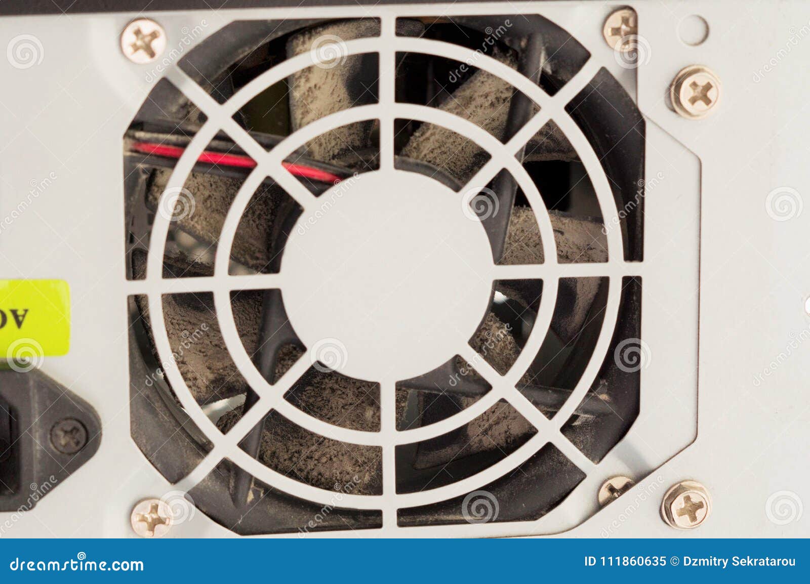 Computer Fan Covered with Dust Layer Stock Image - Image of hand ...