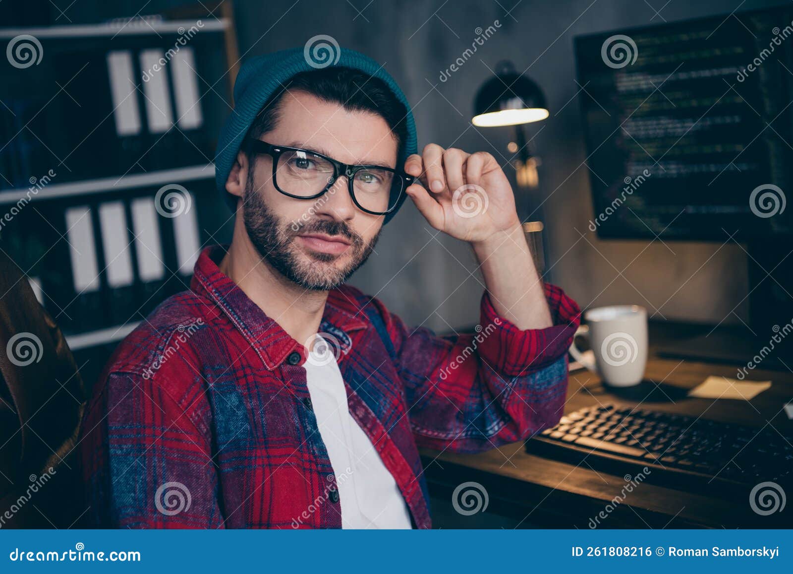Thoughtful Programmer Brainstorming Ideas About Coding Stock Photo ... Thoughtful Programmer Brainstorming Ideas About Coding Stock Photo ...