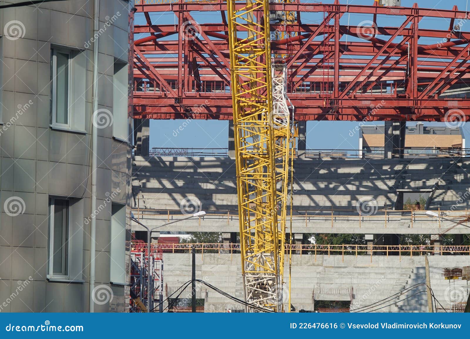 Photo of the Construction of a Large and Complex Engineering Structure ...