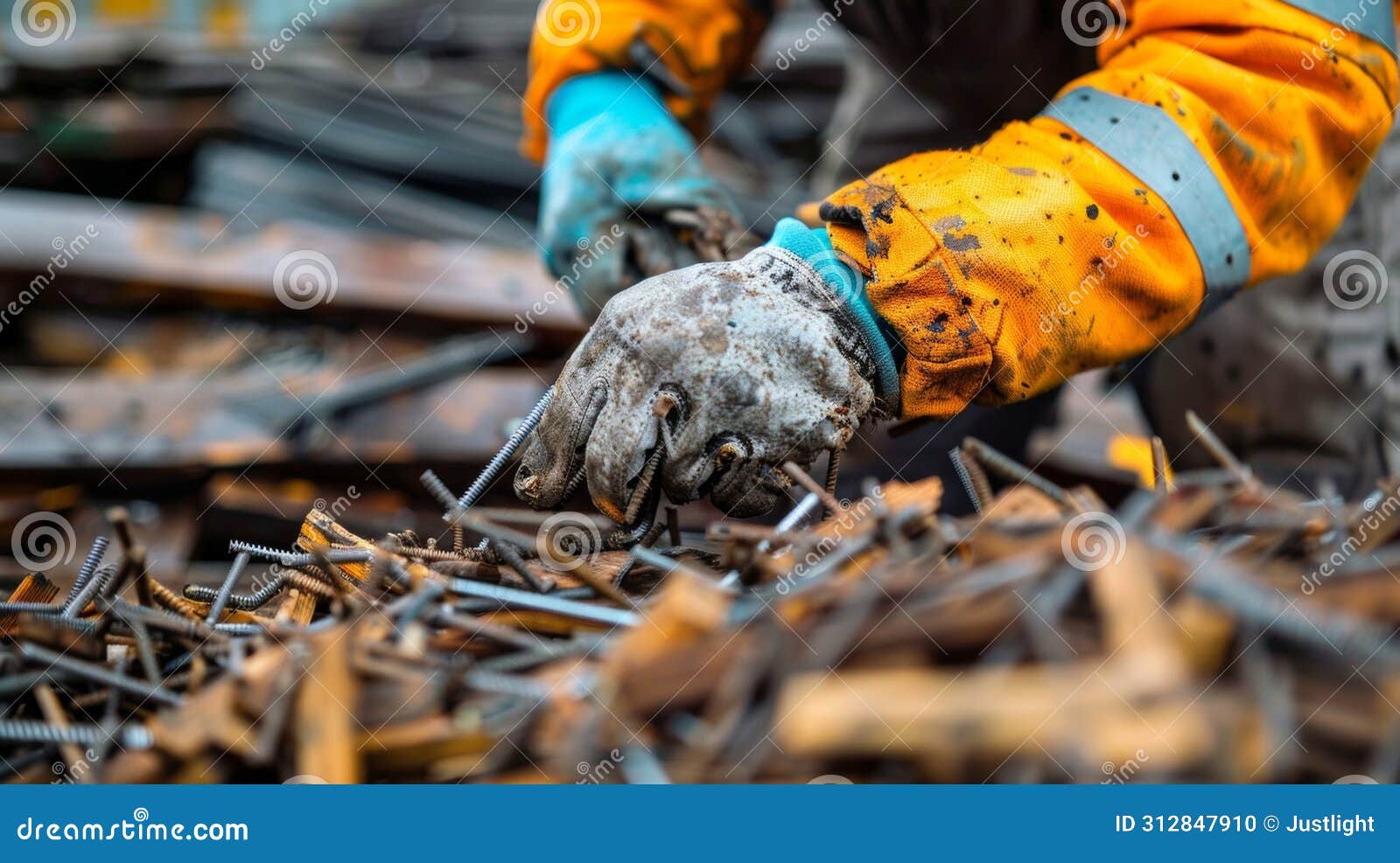 A Photo of a Construction Worker Using a Specialized Tool To Remove and ...