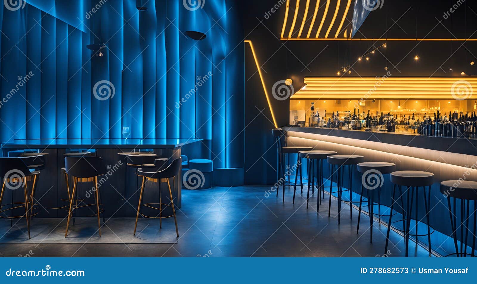 Ai Generated a Cozy Bar with Warm Lighting and Inviting Seating Stock ...