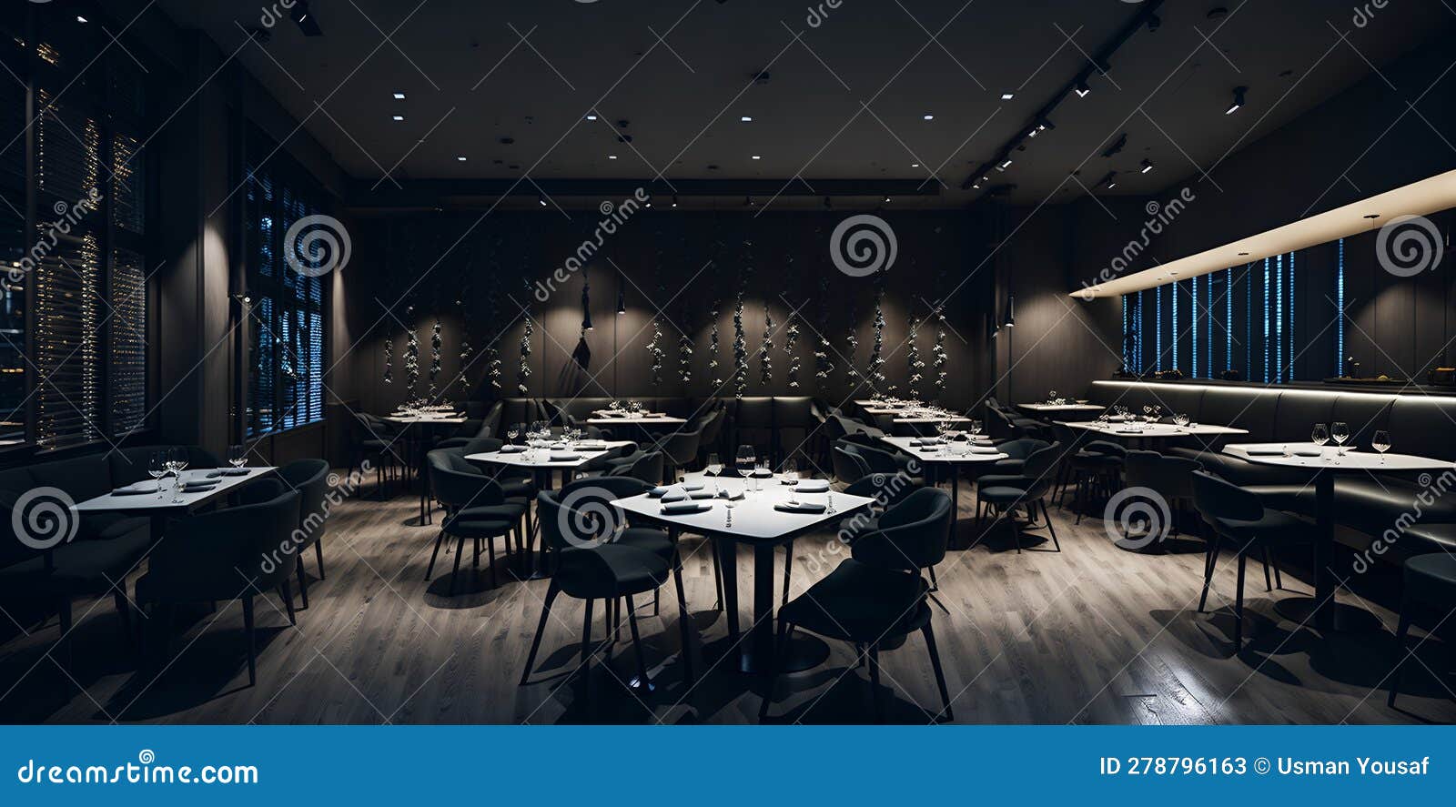 Ai Generated a Cozy and Intimate Restaurant with Warm Lighting and ...