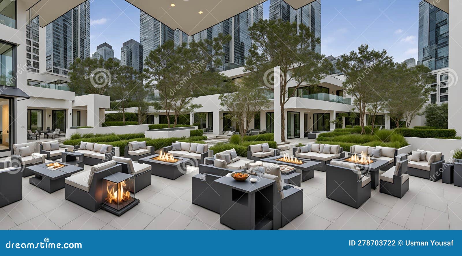 Ai Generated a Cozy Outdoor Gathering Space with a Fire Pit and ...