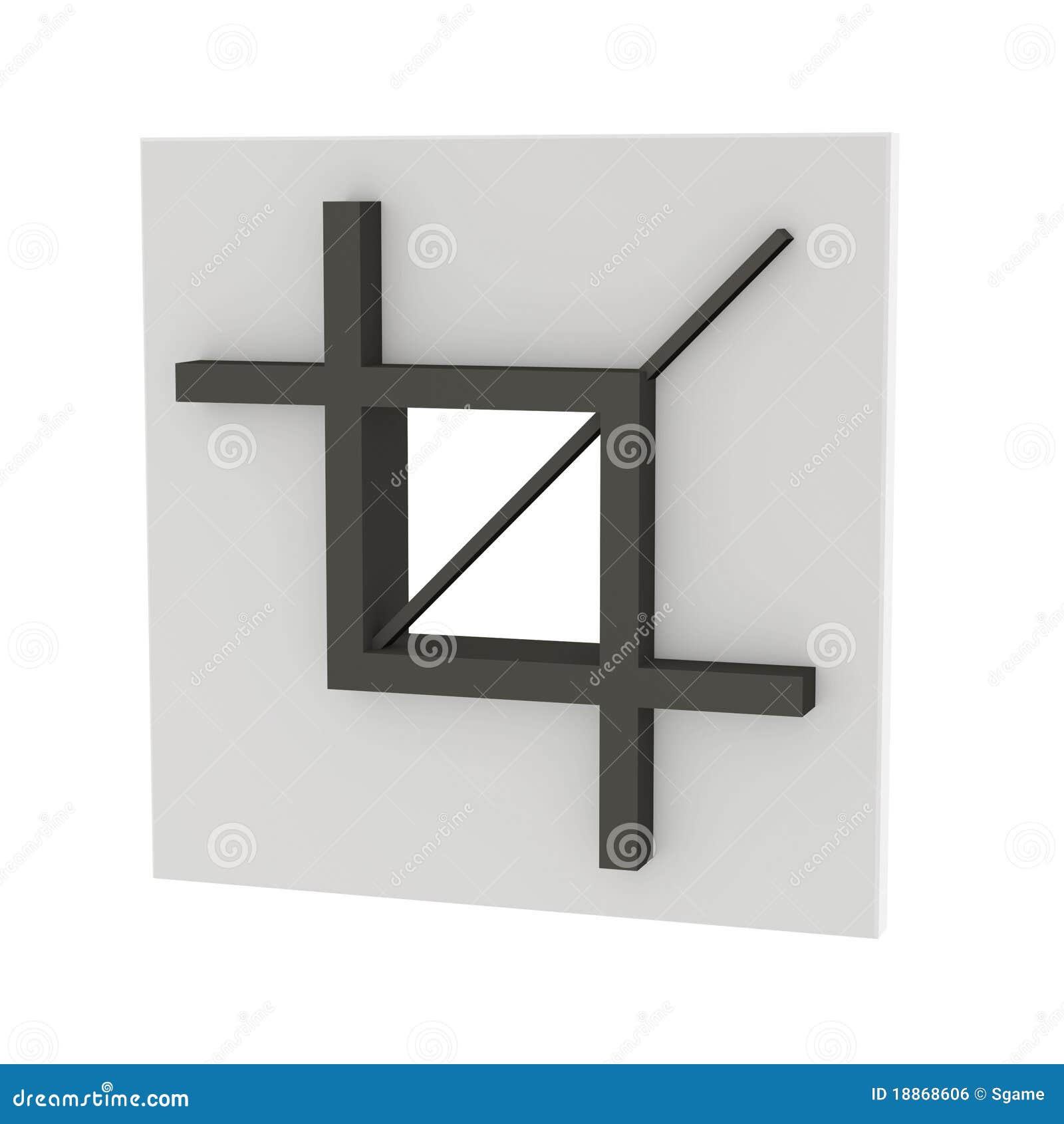 Photo crop sign stock illustration. Illustration of edit - 18868606