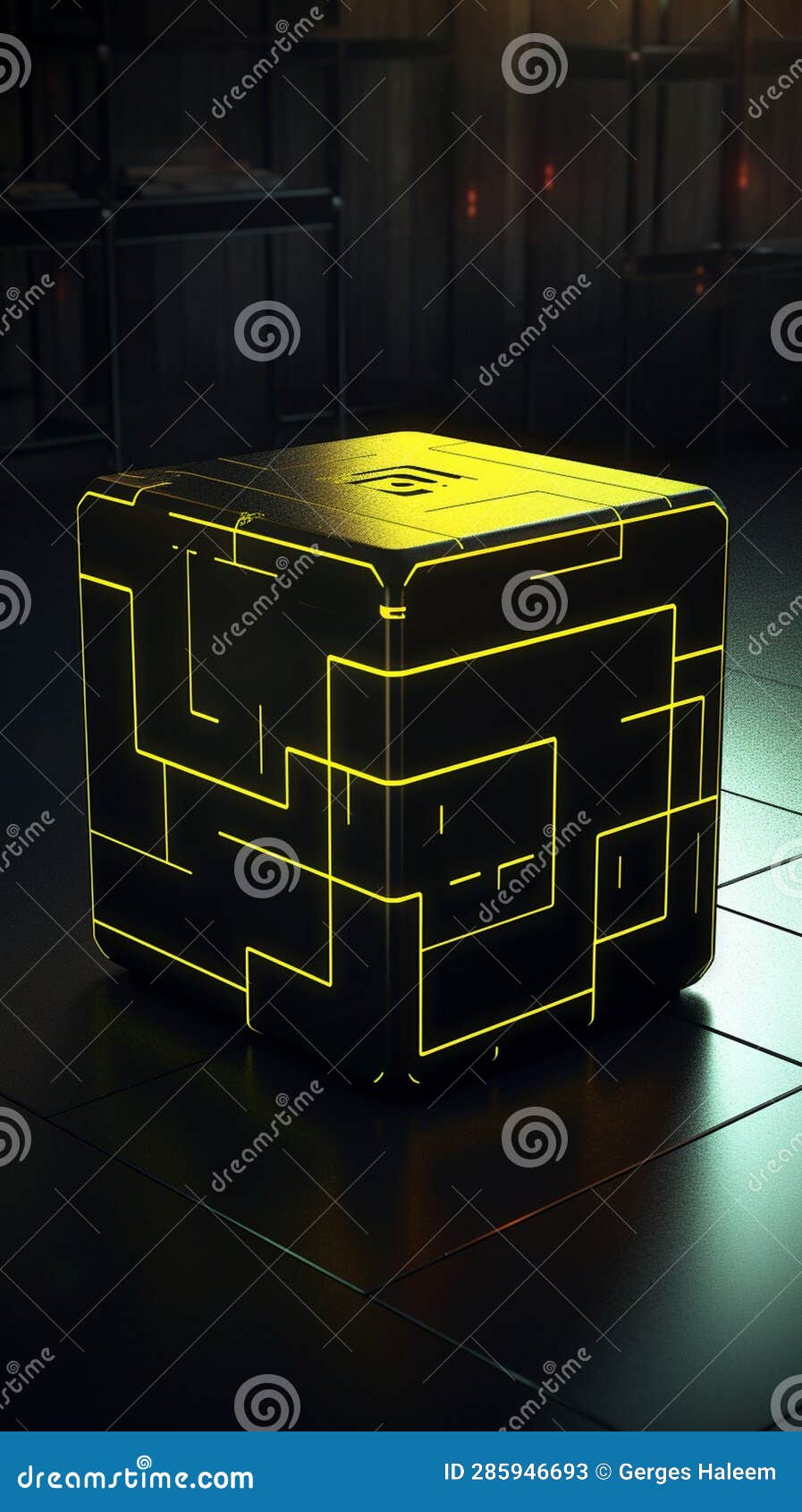 Photo Cube or Box Consists Matrix of Digitsfuturistic Modern ...