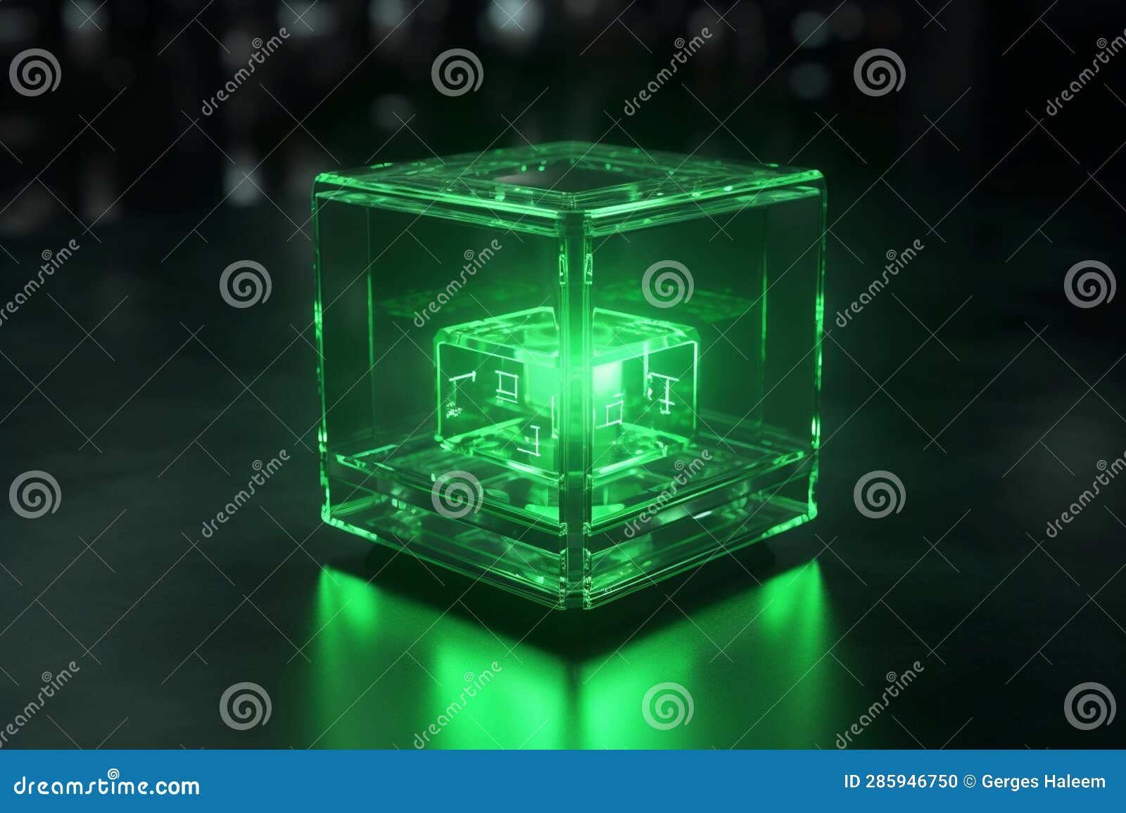 Photo Cube or Box Consists Matrix of Digitsfuturistic Modern ...