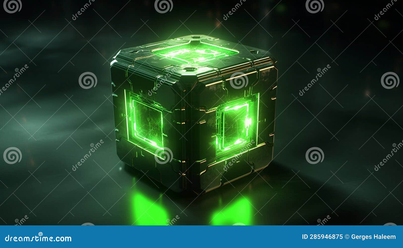 Photo Cube or Box Consists Matrix of Digitsfuturistic Modern ...