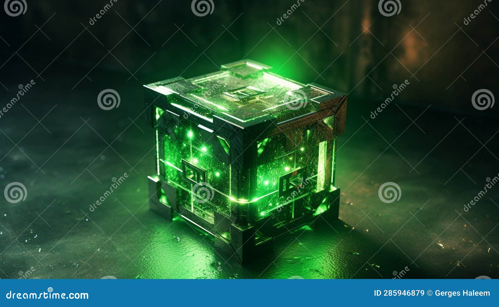 Photo Cube or Box Consists Matrix of Digitsfuturistic Modern ...
