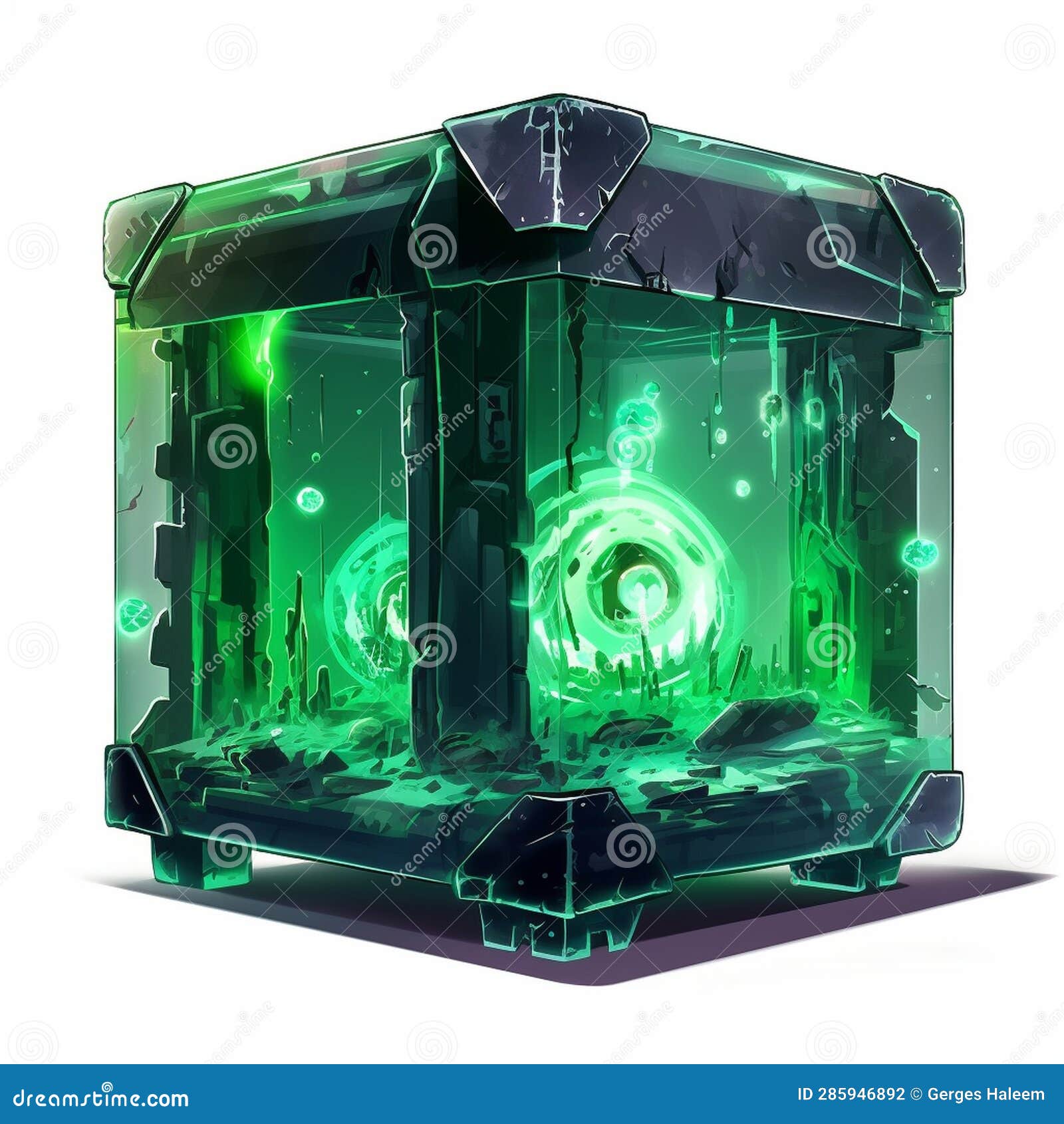 Photo Cube or Box Consists Matrix of Digitsfuturistic Modern ...