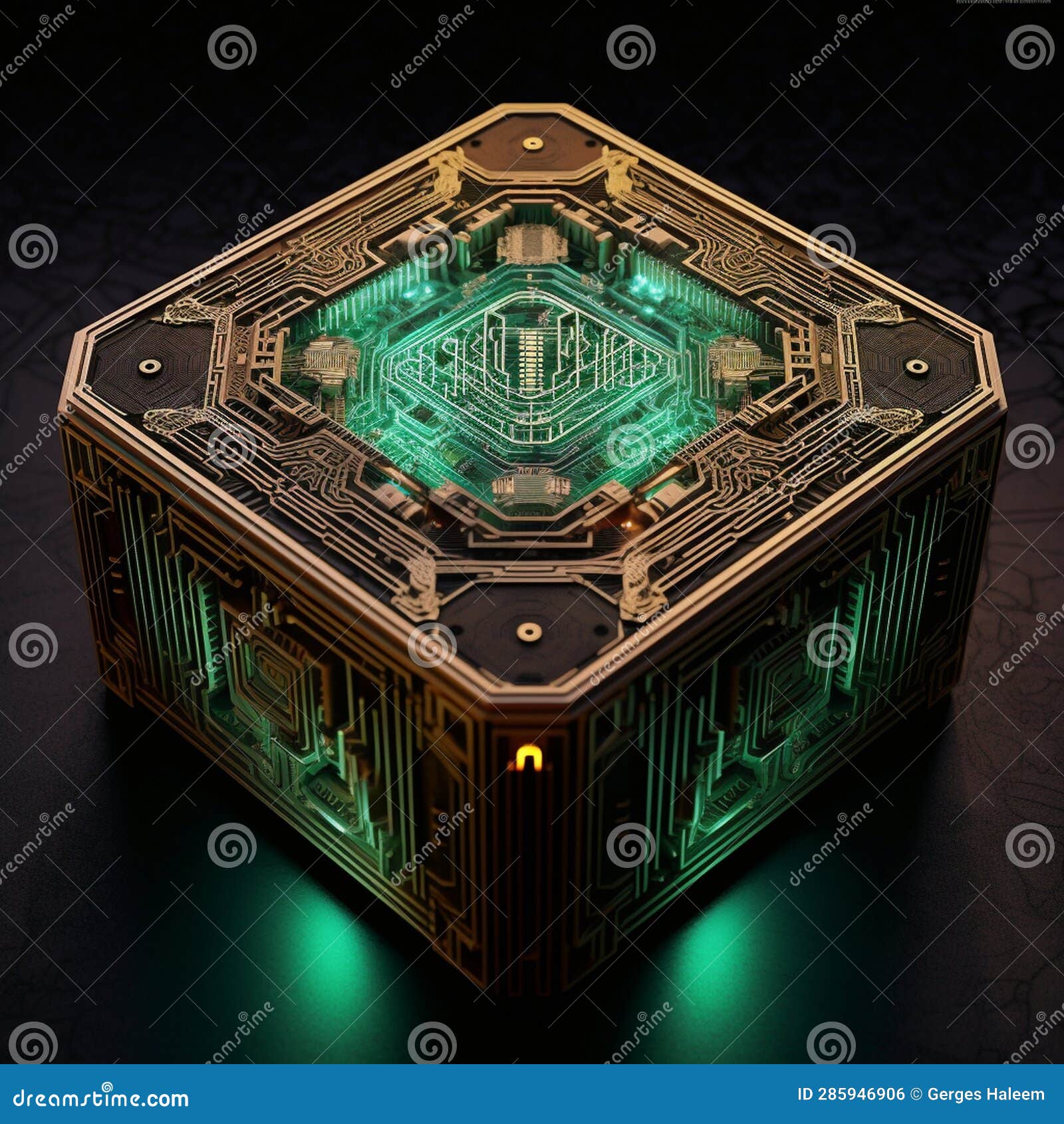 Photo Cube or Box Consists Matrix of Digitsfuturistic Modern ...