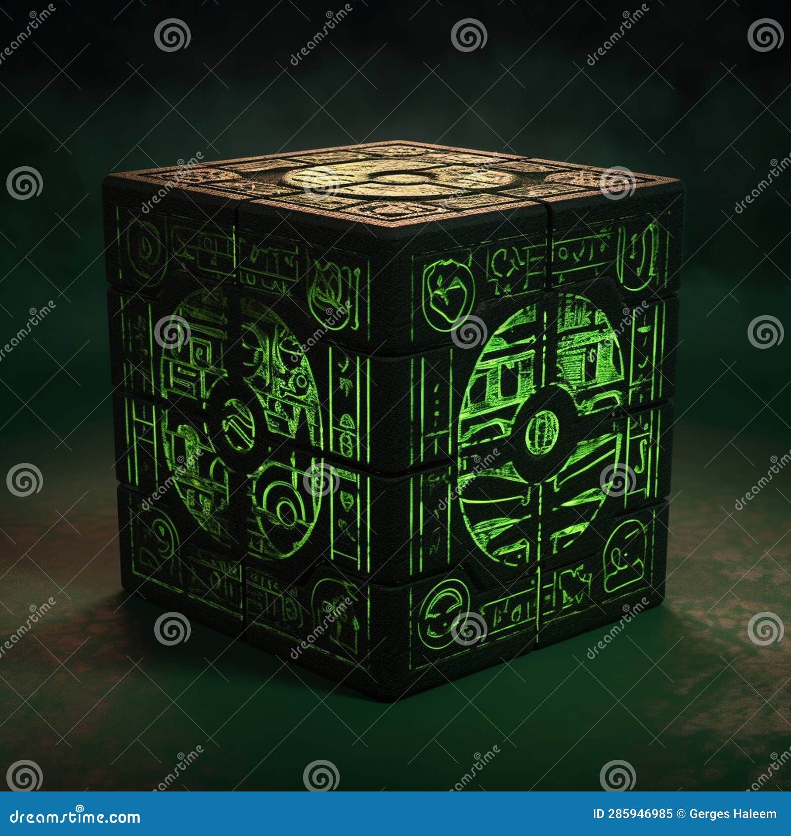 Photo Cube or Box Consists Matrix of Digitsfuturistic Modern ...