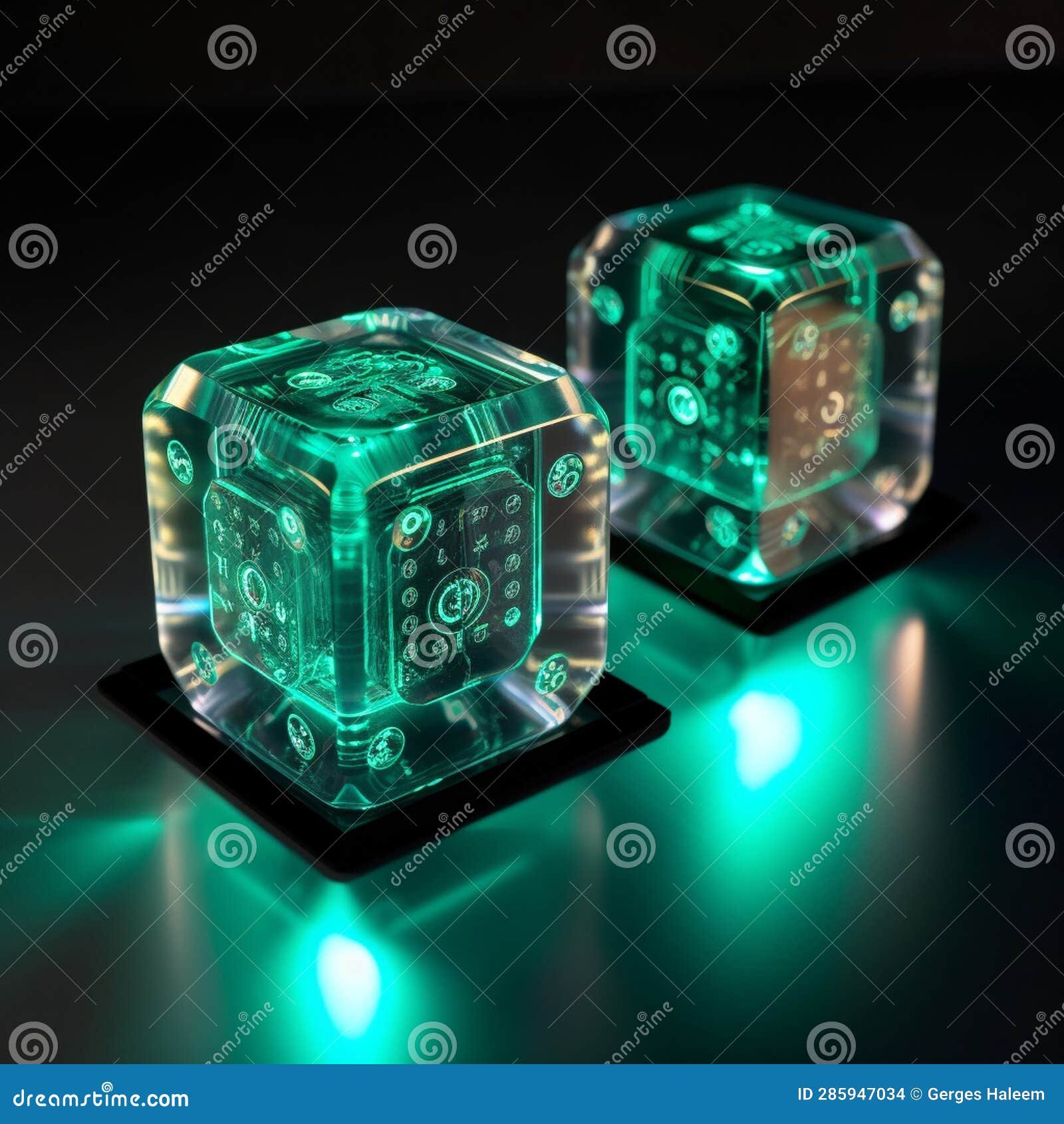 Photo Cube or Box Consists Matrix of Digitsfuturistic Modern ...