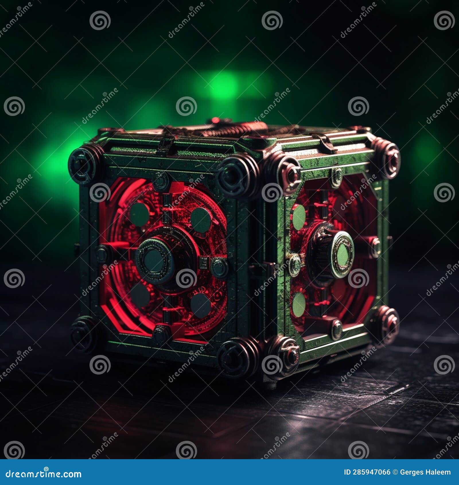 Photo Cube or Box Consists Matrix of Digitsfuturistic Modern ...