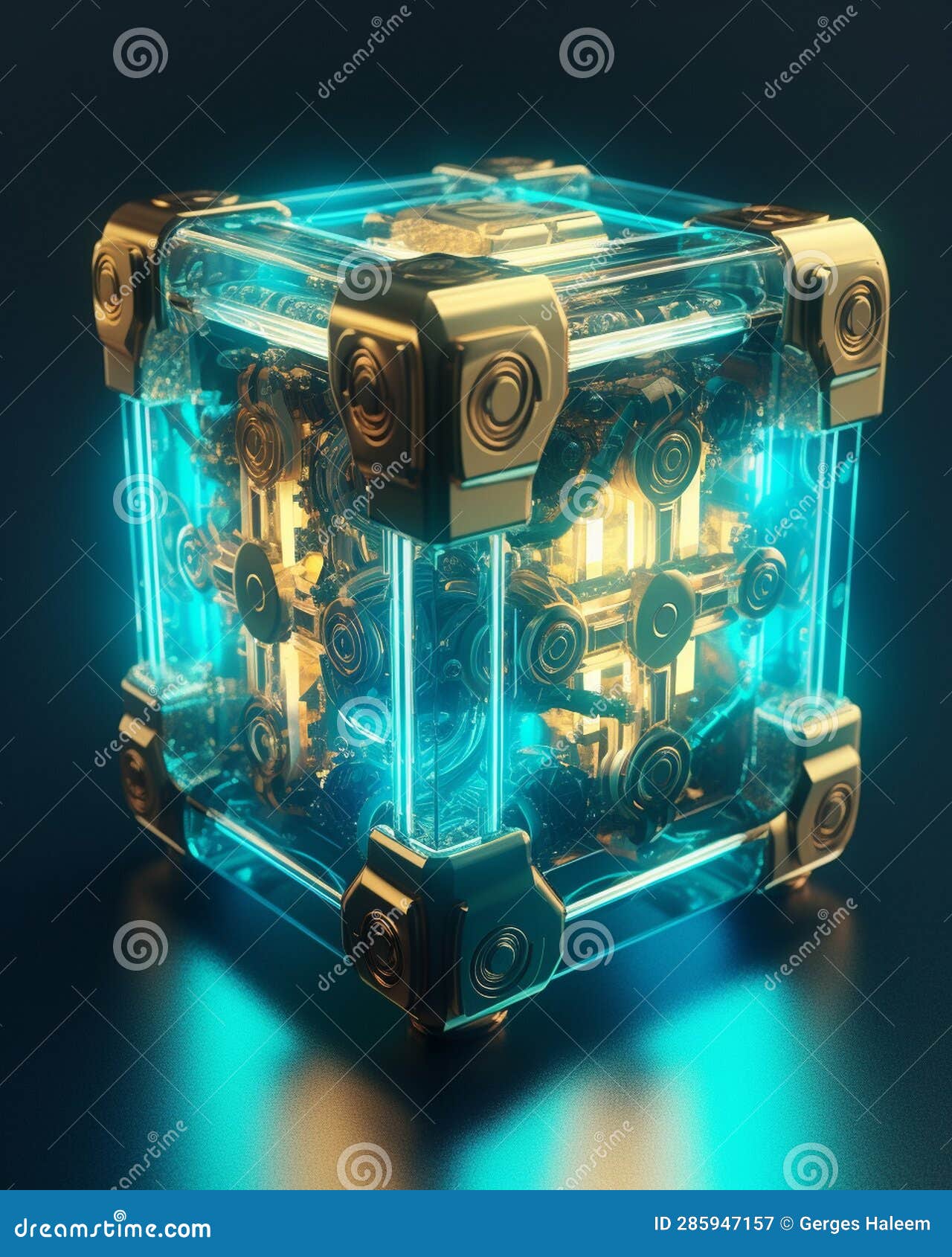 Photo Cube or Box Consists Matrix of Digitsfuturistic Modern ...