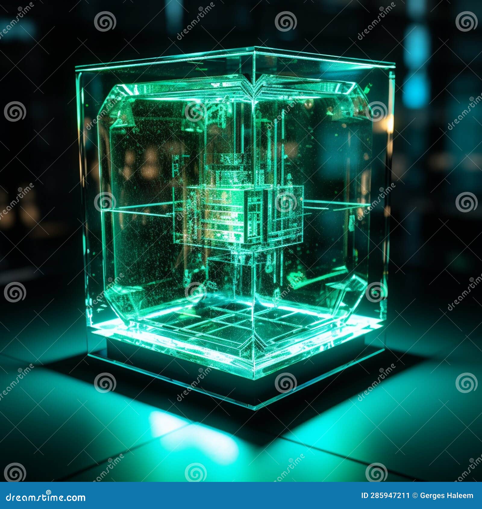 Photo Cube or Box Consists Matrix of Digitsfuturistic Modern ...