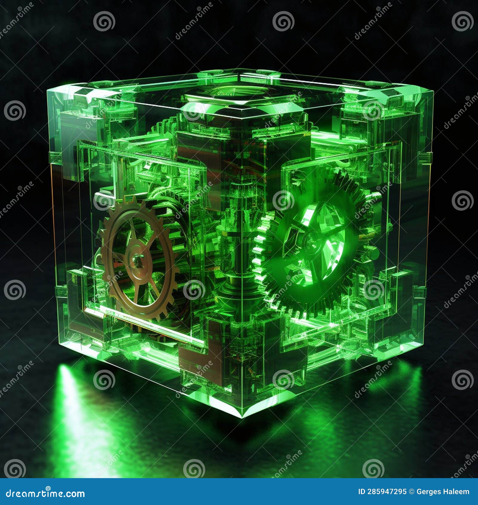 Photo Cube or Box Consists Matrix of Digitsfuturistic Modern ...