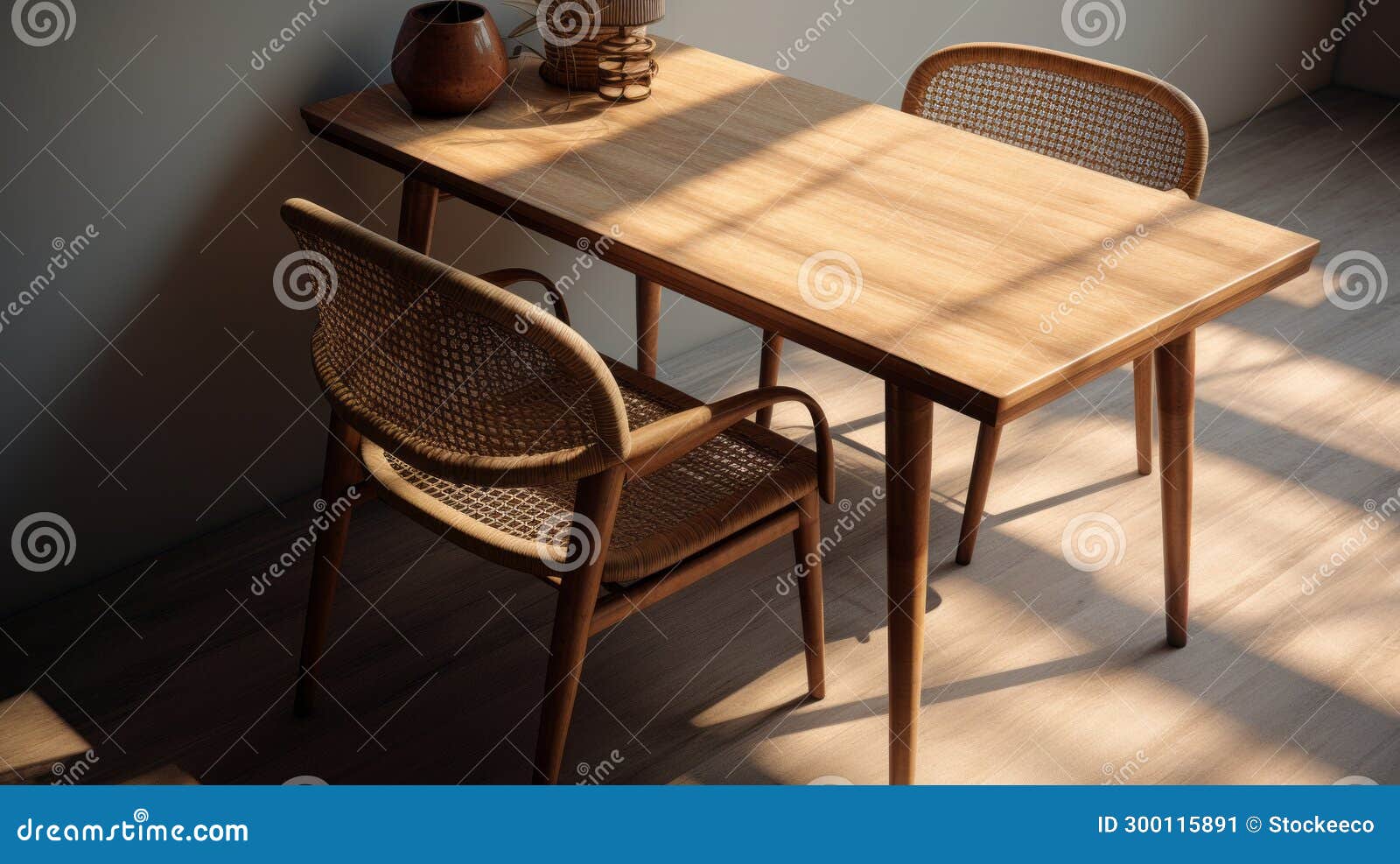 Realistic Hyper-detailed Wooden Chairs and Table for Sale Stock ...